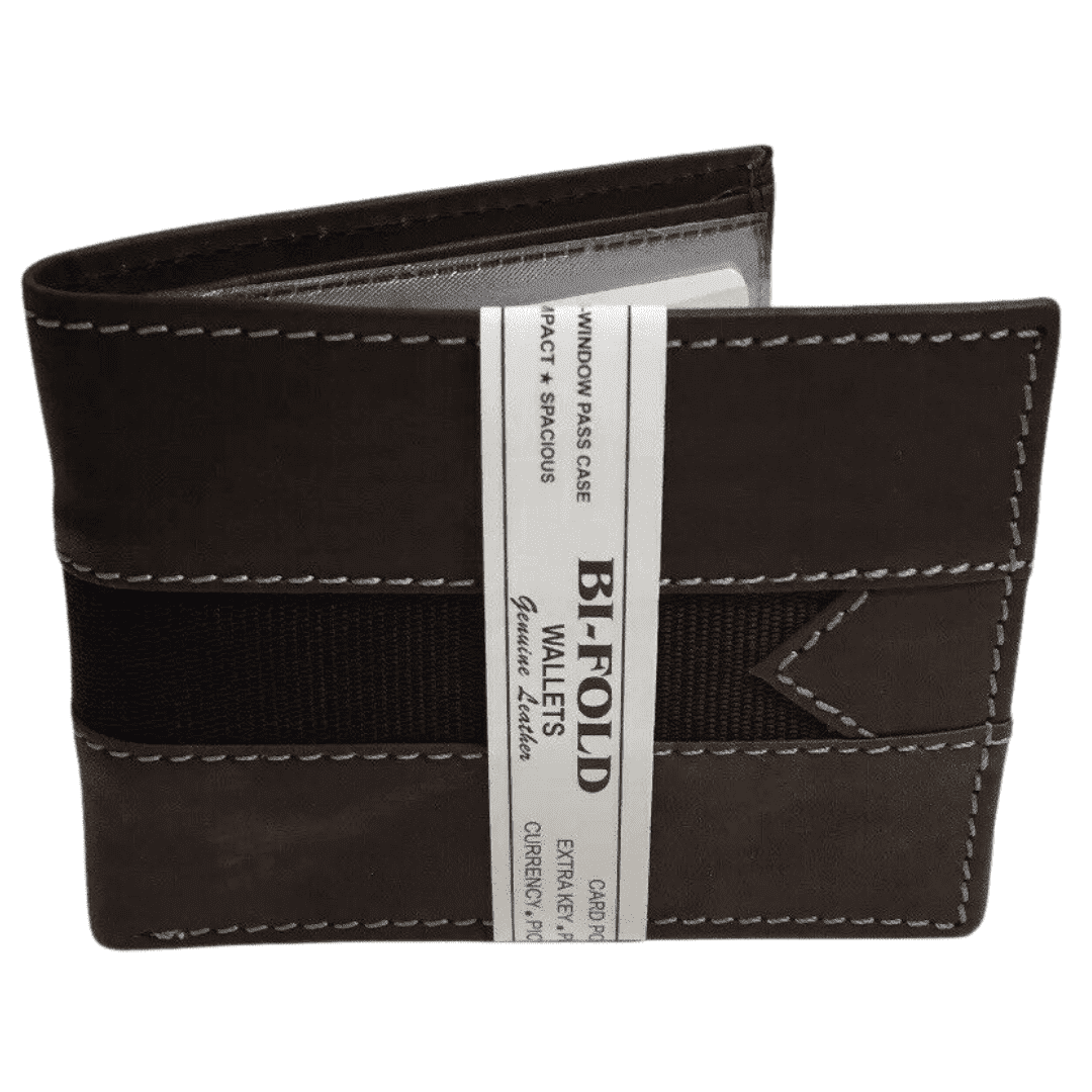 Men's Bifold Leather Wallets, Brown, 1-Piece - Walmart.com