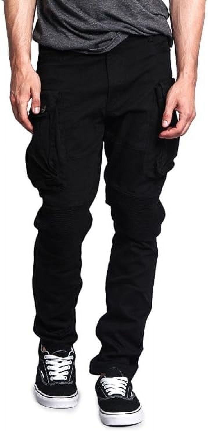 Men's Big Cargo Pocket Pants DL1065 - Black - 30/30 - G13E - Walmart.com