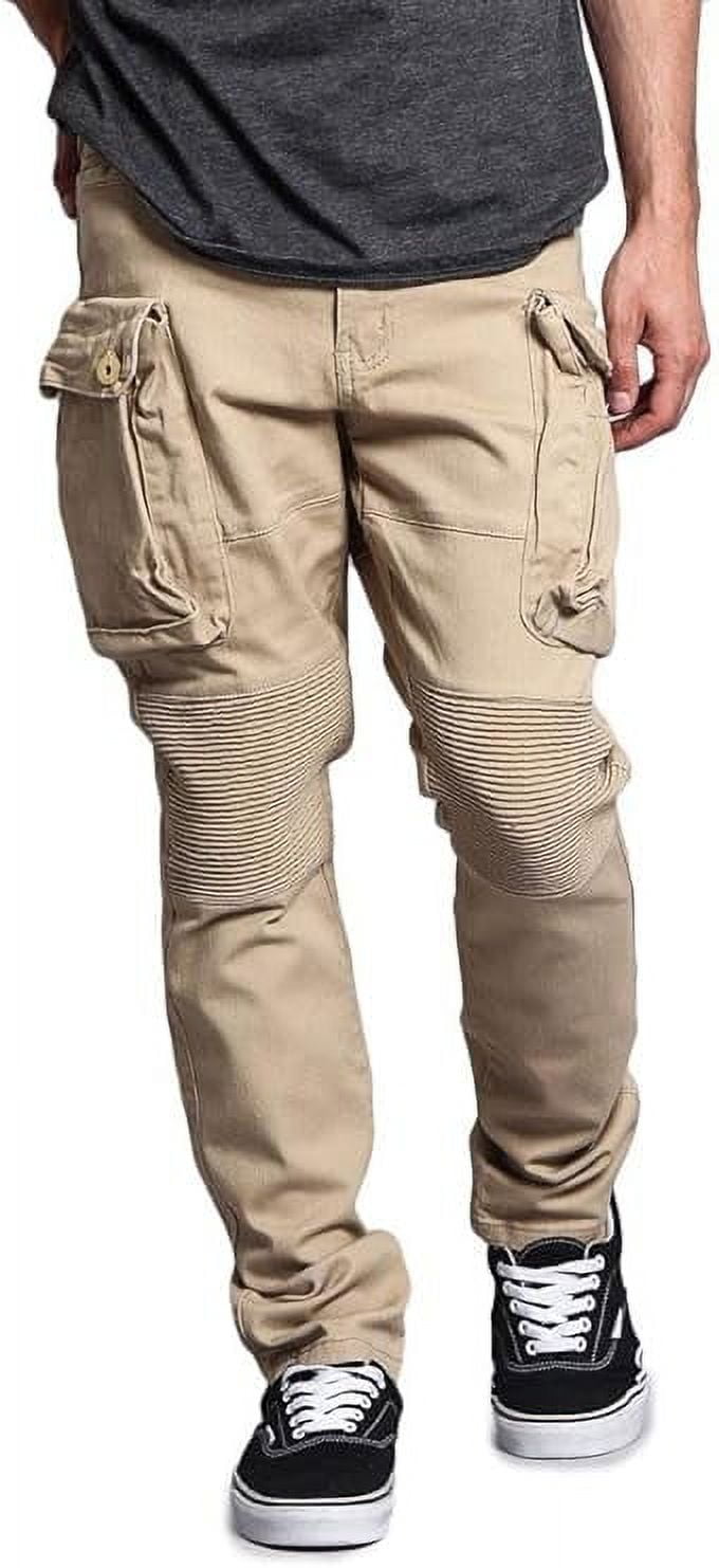 Men's Big Cargo Pocket Pants DL1065 - Khaki - 36/32 - G13E - Walmart.com