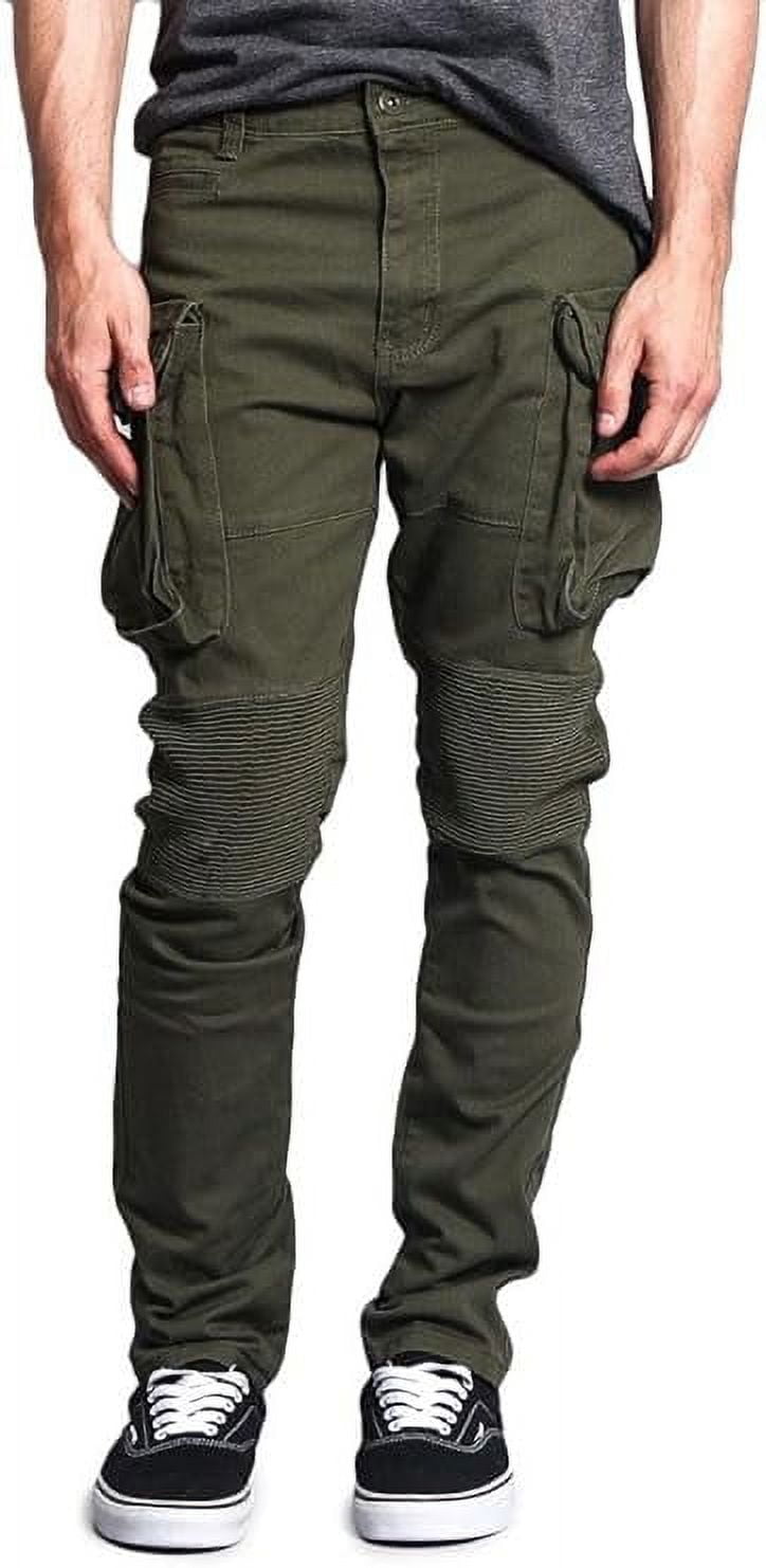 Men's Big Cargo Pocket Pants DL1065 - Olive - 36/30 - G13E - Walmart.com