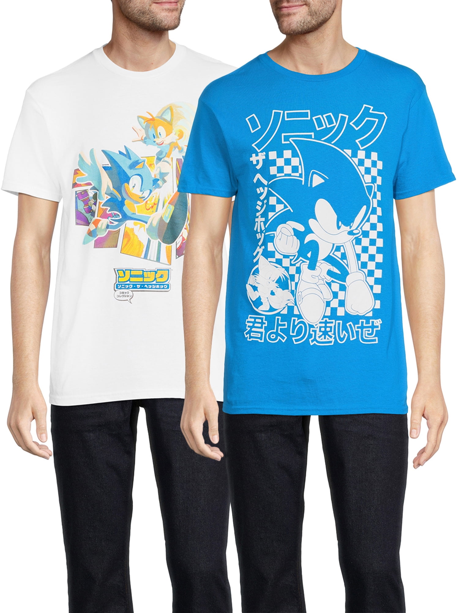 Sonic The Hedgehog Graphic Tees 2-Pack - men's Sizes S-3XL - Walmart.com