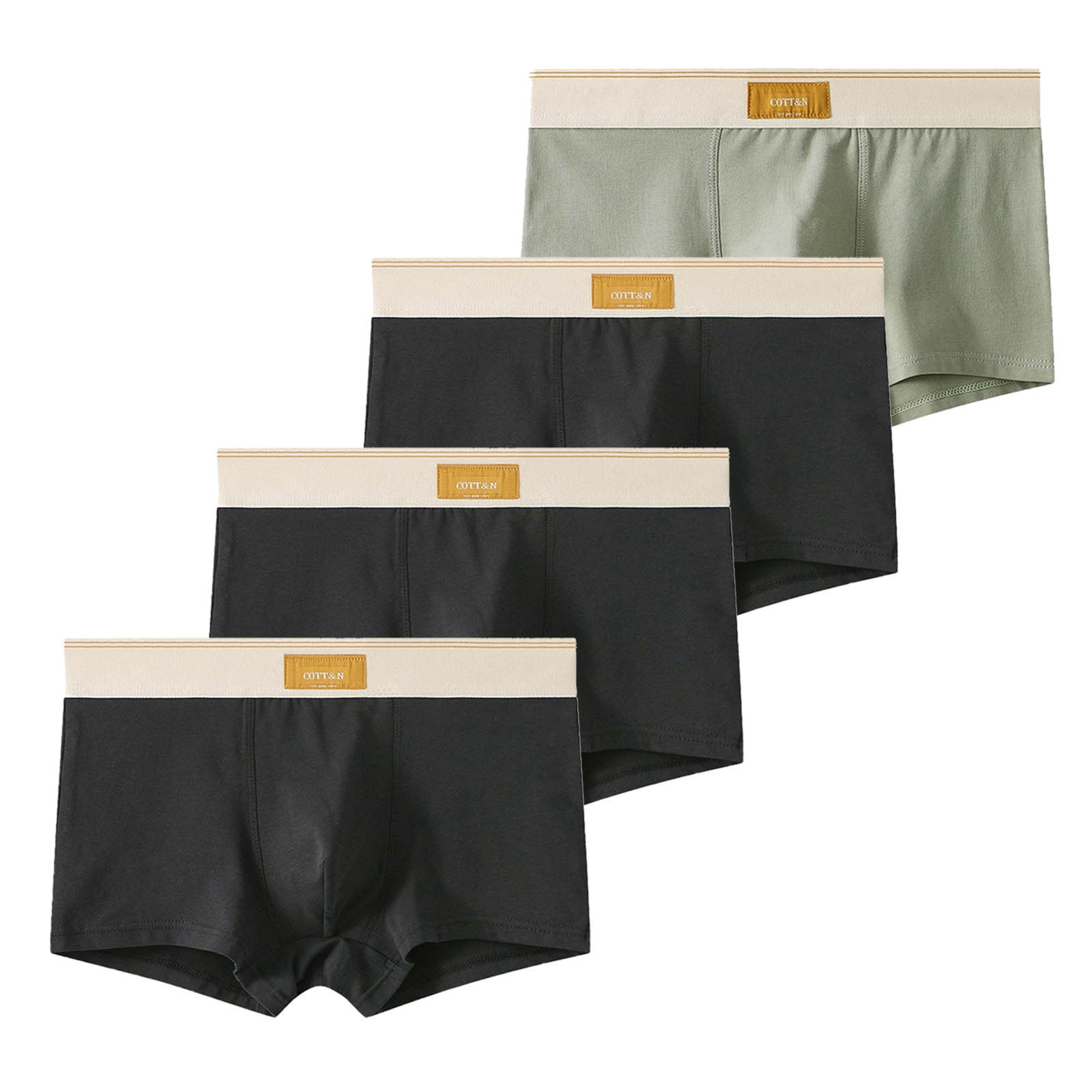 Men's Big and Tall 3/4-Pack Cotton Boxer Briefs - Lightweight ...