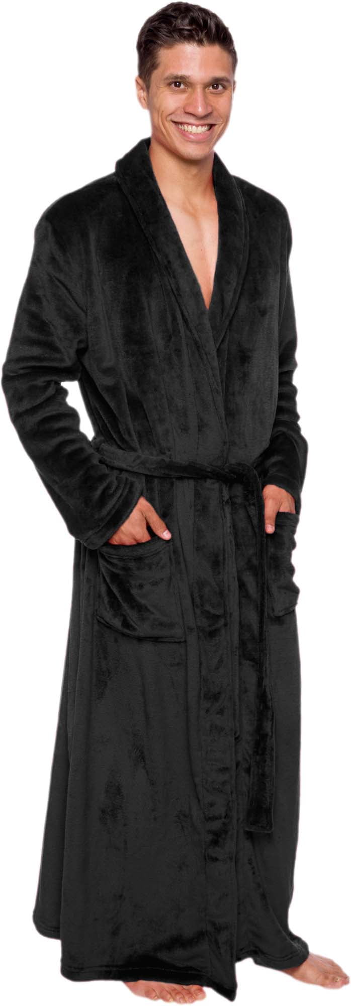 Men's Big and Tall Full Length Long Bathrobe House Coat Pajamas - Ross ...