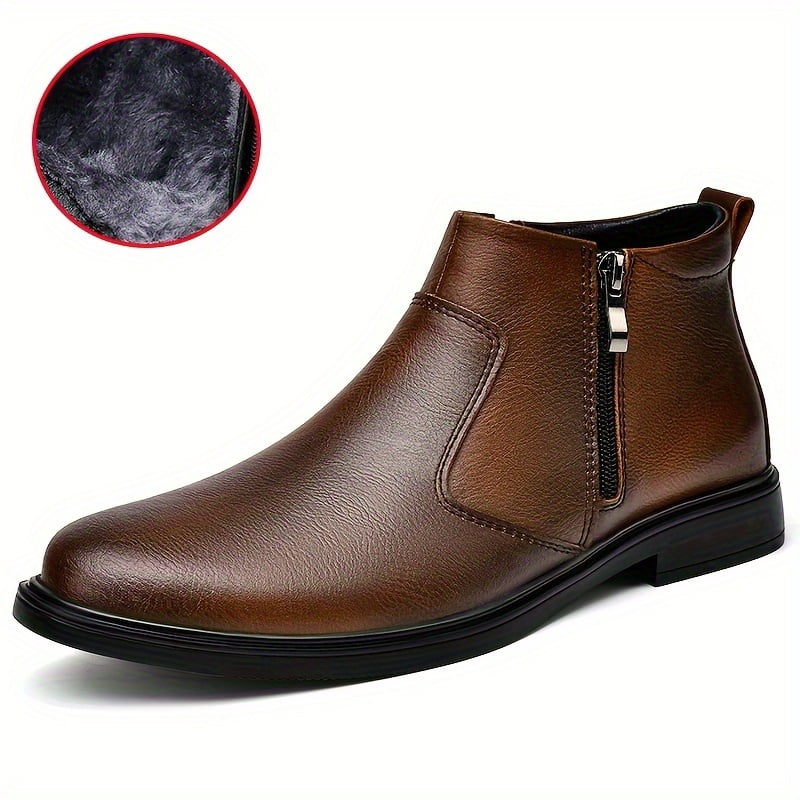 Men’s Biker Boots Soft Upper Comfortable British Style High Top ...