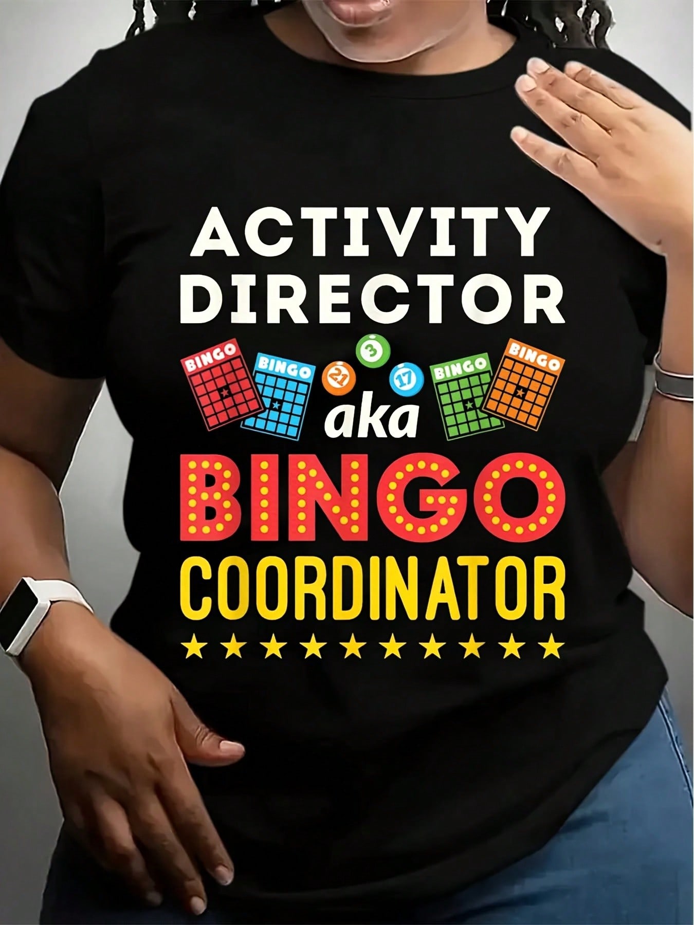 Men's Bingo Activity Director Graphic T-Shirt - 100% Cotton 180g Soft ...
