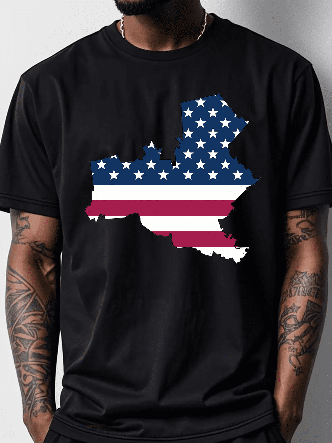 Men's Black 51st State Washington DC Patriotic Flag Map Fun T-shirt ...