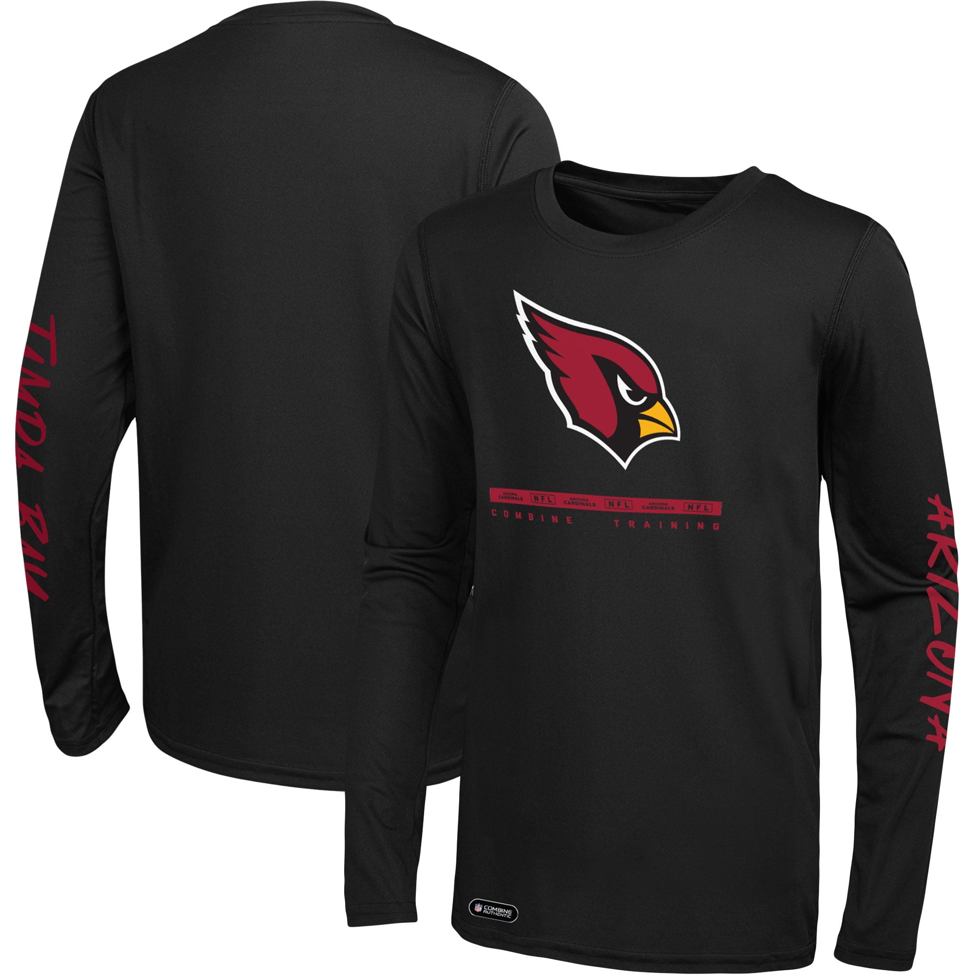 Men's Black Arizona Cardinals Agility Long Sleeve T-Shirt - Walmart.com