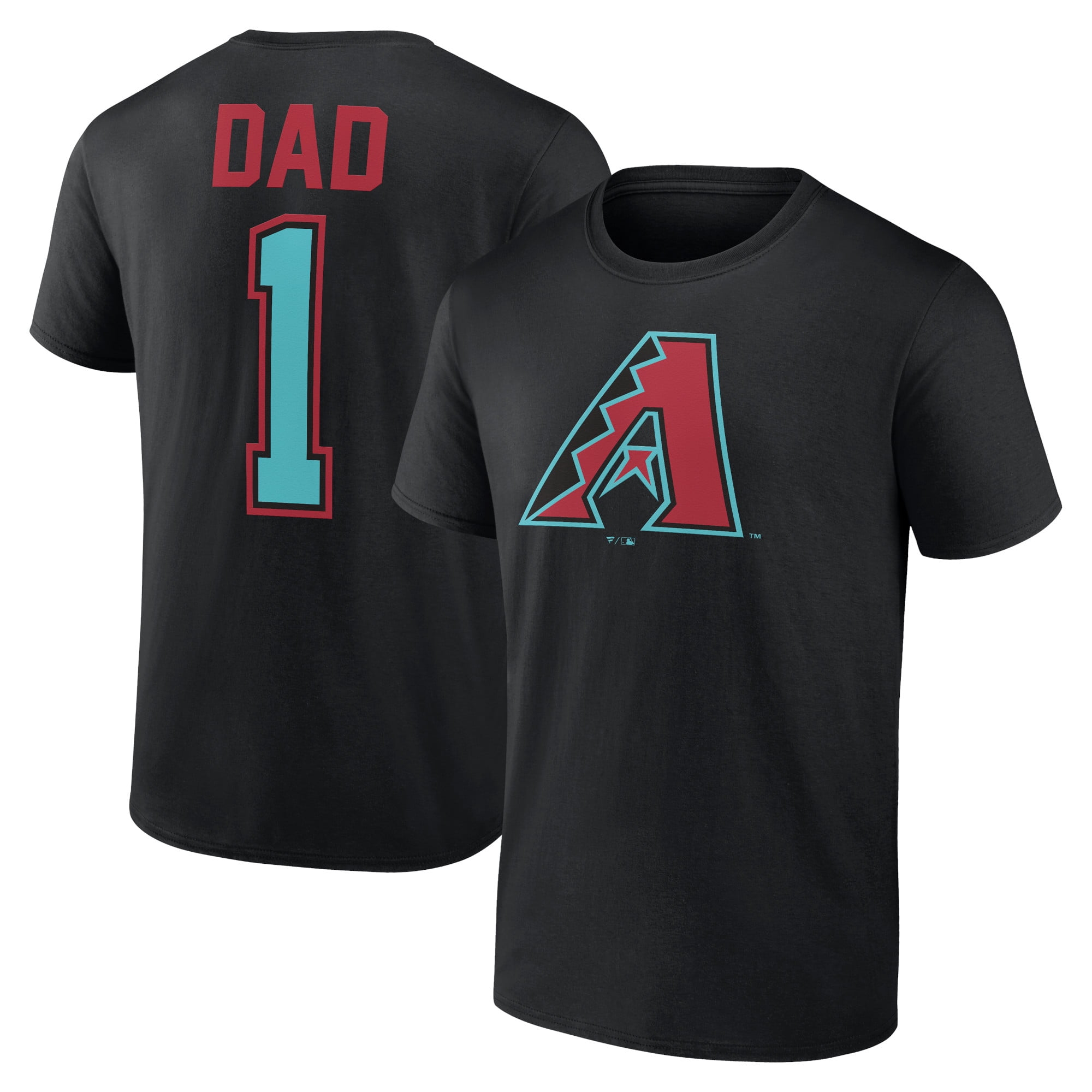 Men's Black Arizona Diamondbacks Father's Day #1 Dad T-Shirt - Walmart.com