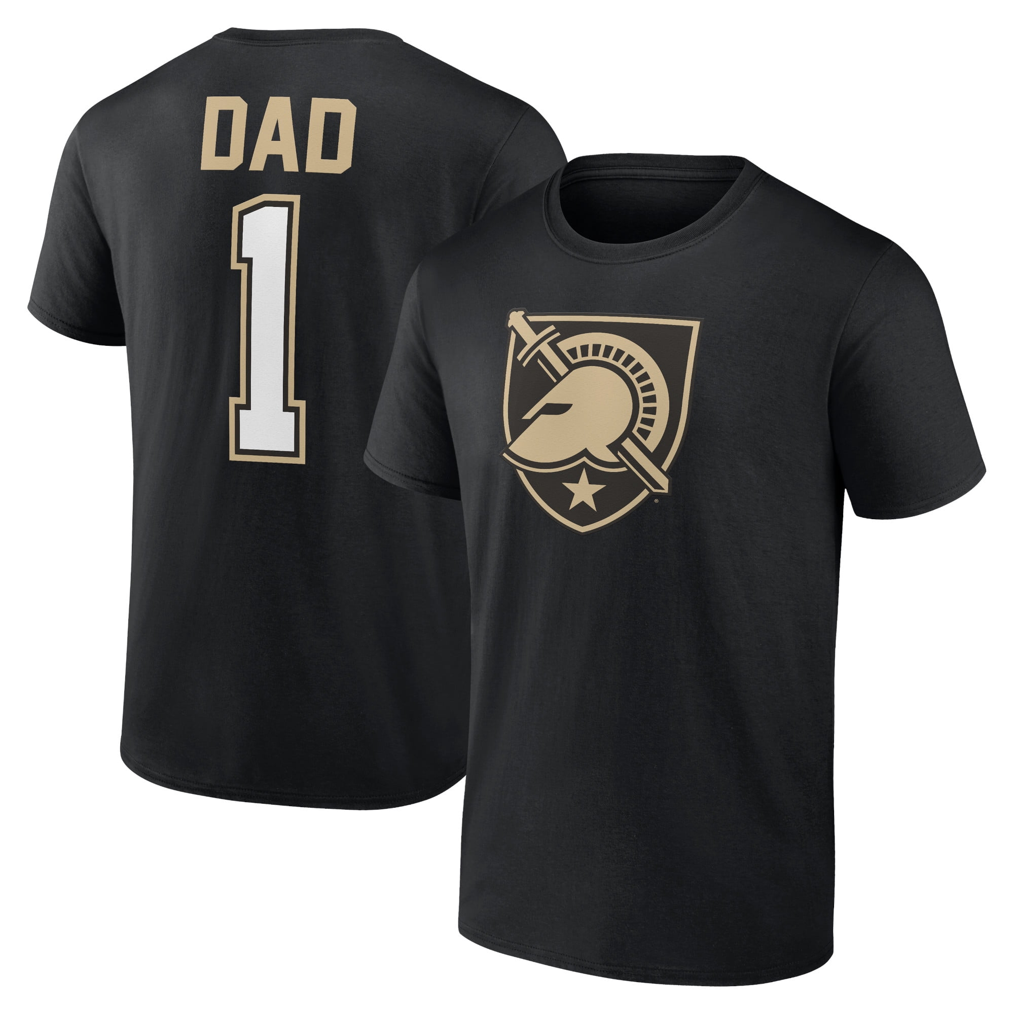 Men's Black Army Black Knights Father's Day #1 Dad T-Shirt - Walmart.com