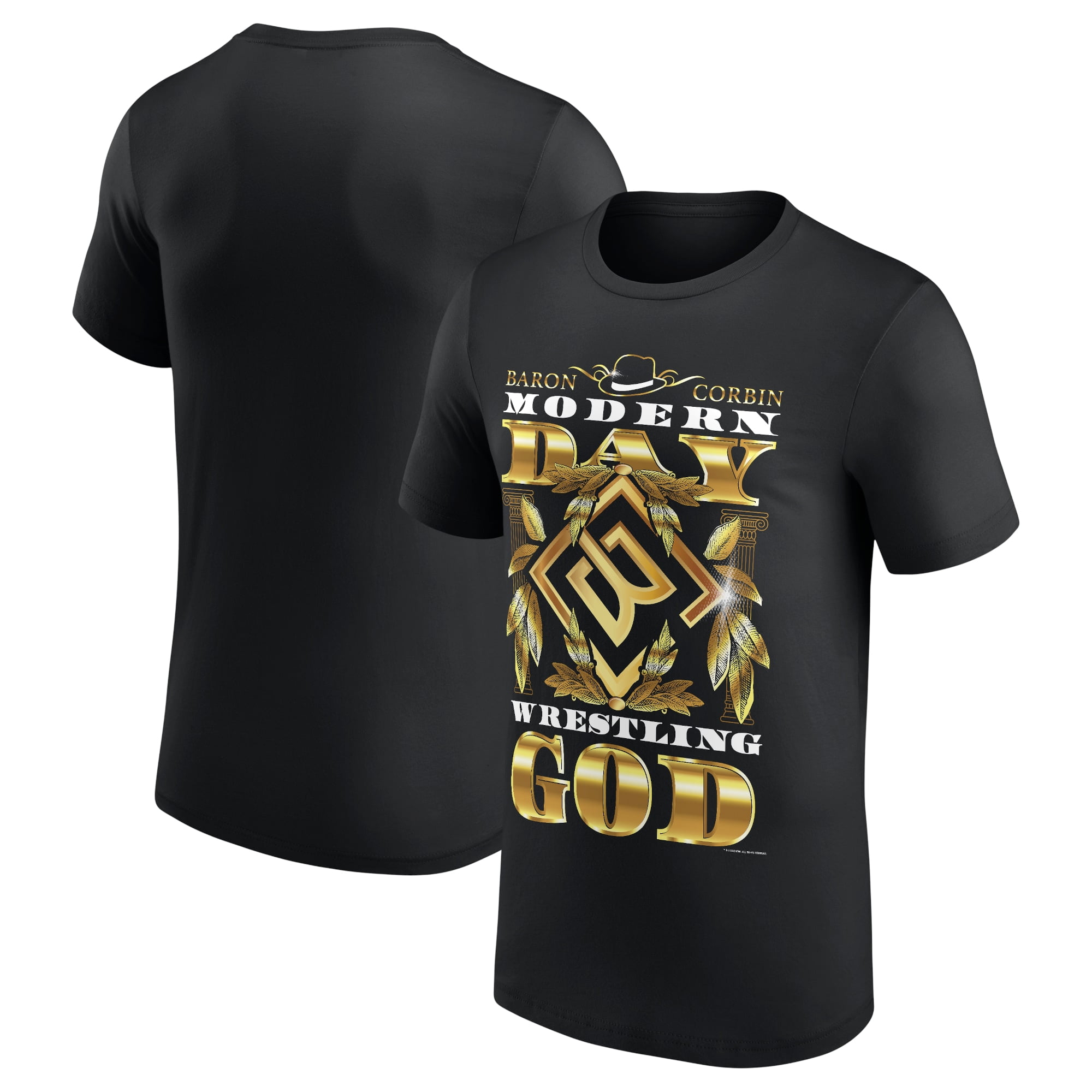 Men's Black Baron Corbin Modern Day Wrestling God T-Shirt - Walmart.com