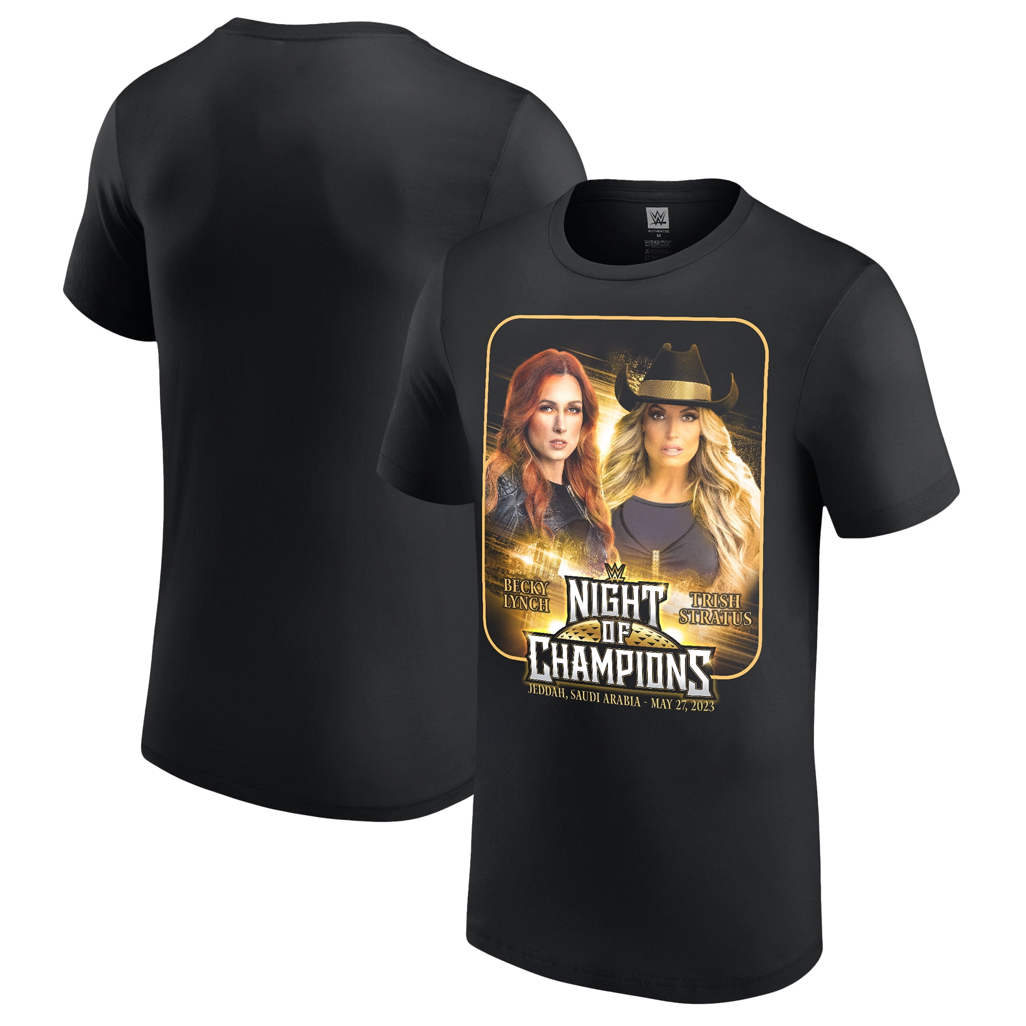 Men's Black Becky Lynch vs. Trish Stratus Night of Champions Matchup T ...