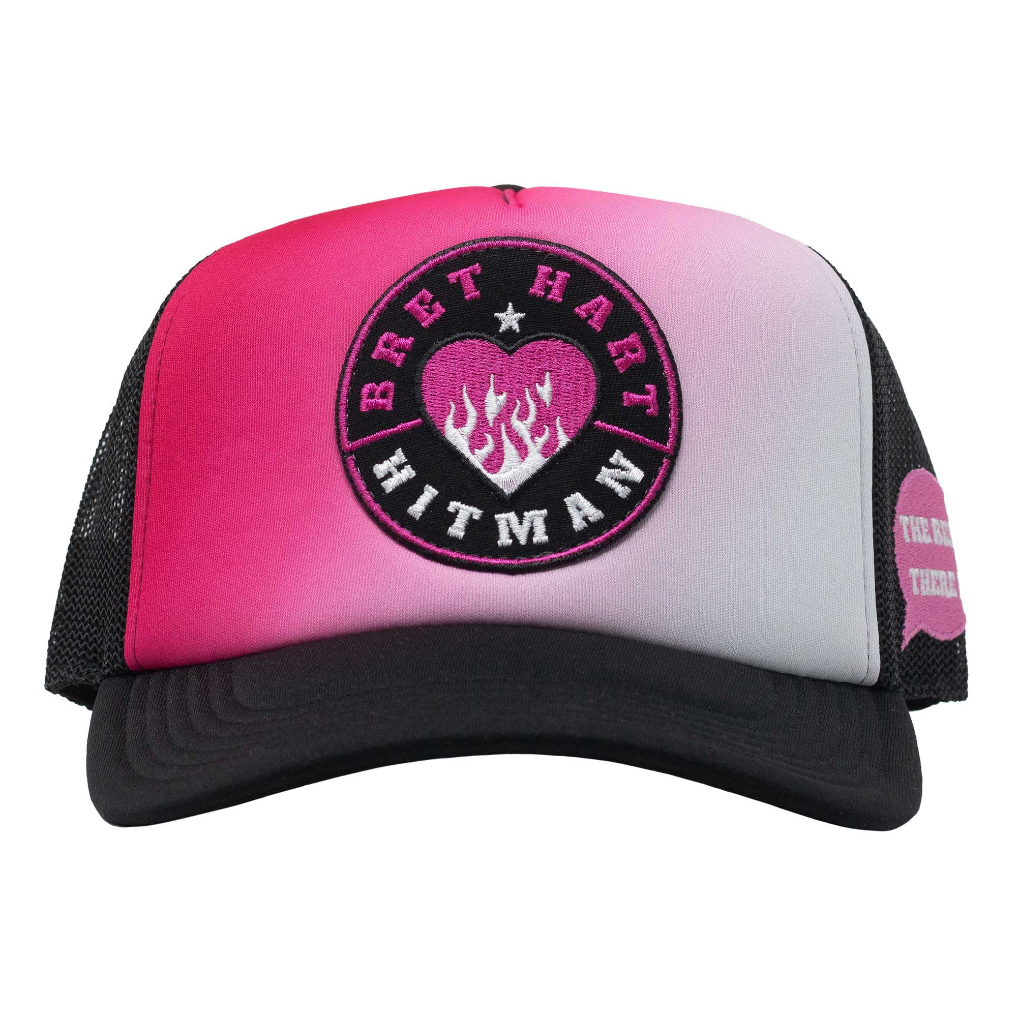 Men's Black Bret Hart Gradient Trucker Adjustable Hat - Walmart.com