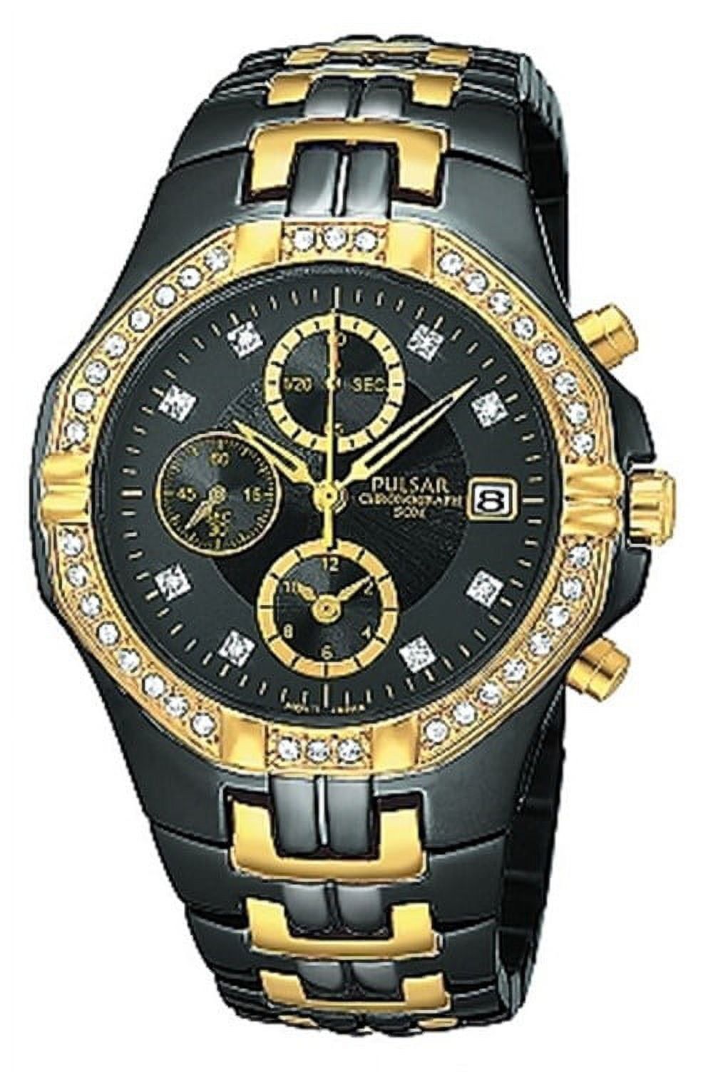 Men's Black Chronograph Watch PF8176 - Walmart.com