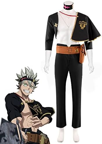 Men's Black Clover Asta Jacket Cloak Pants Knight Outfits - Walmart.com
