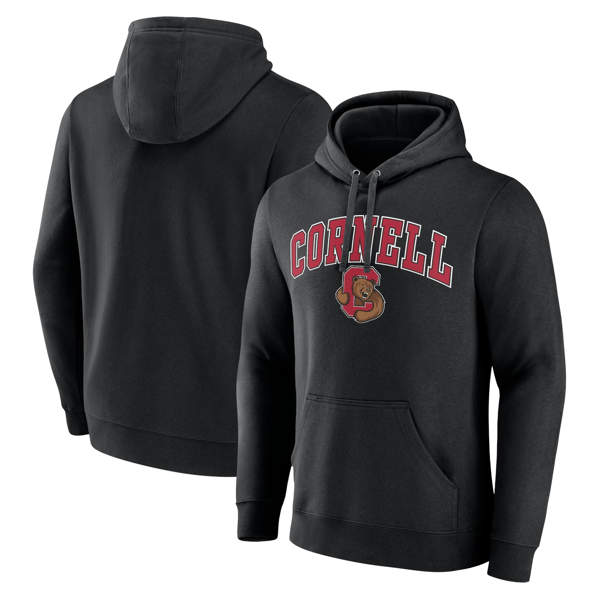 Men's Black Cornell Big Red Campus Team Pullover Hoodie - Walmart.com