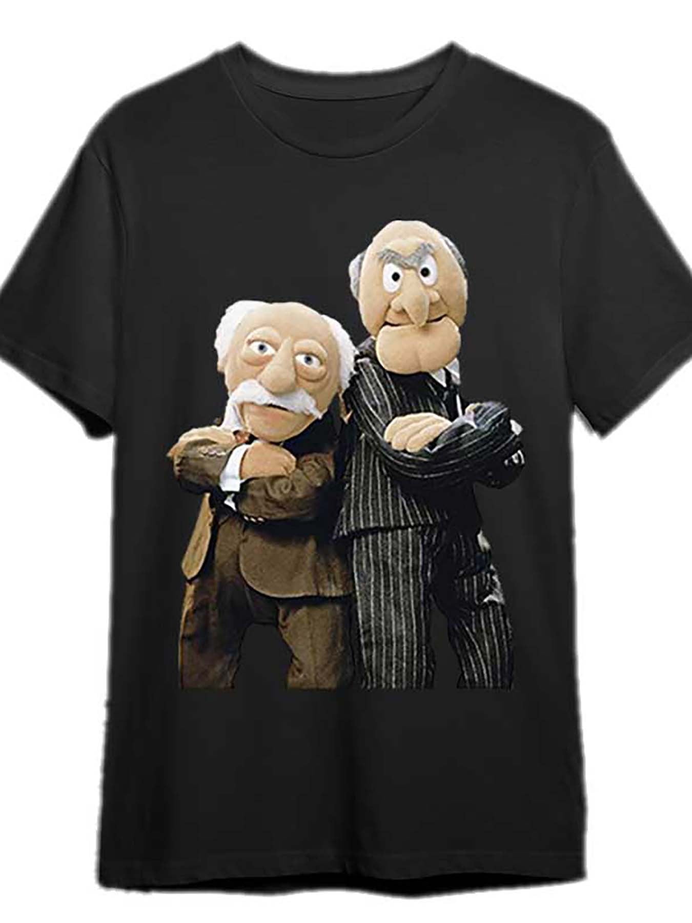 Men's Black Cotton T-Shirt Featuring Statler and Waldorf from "The ...