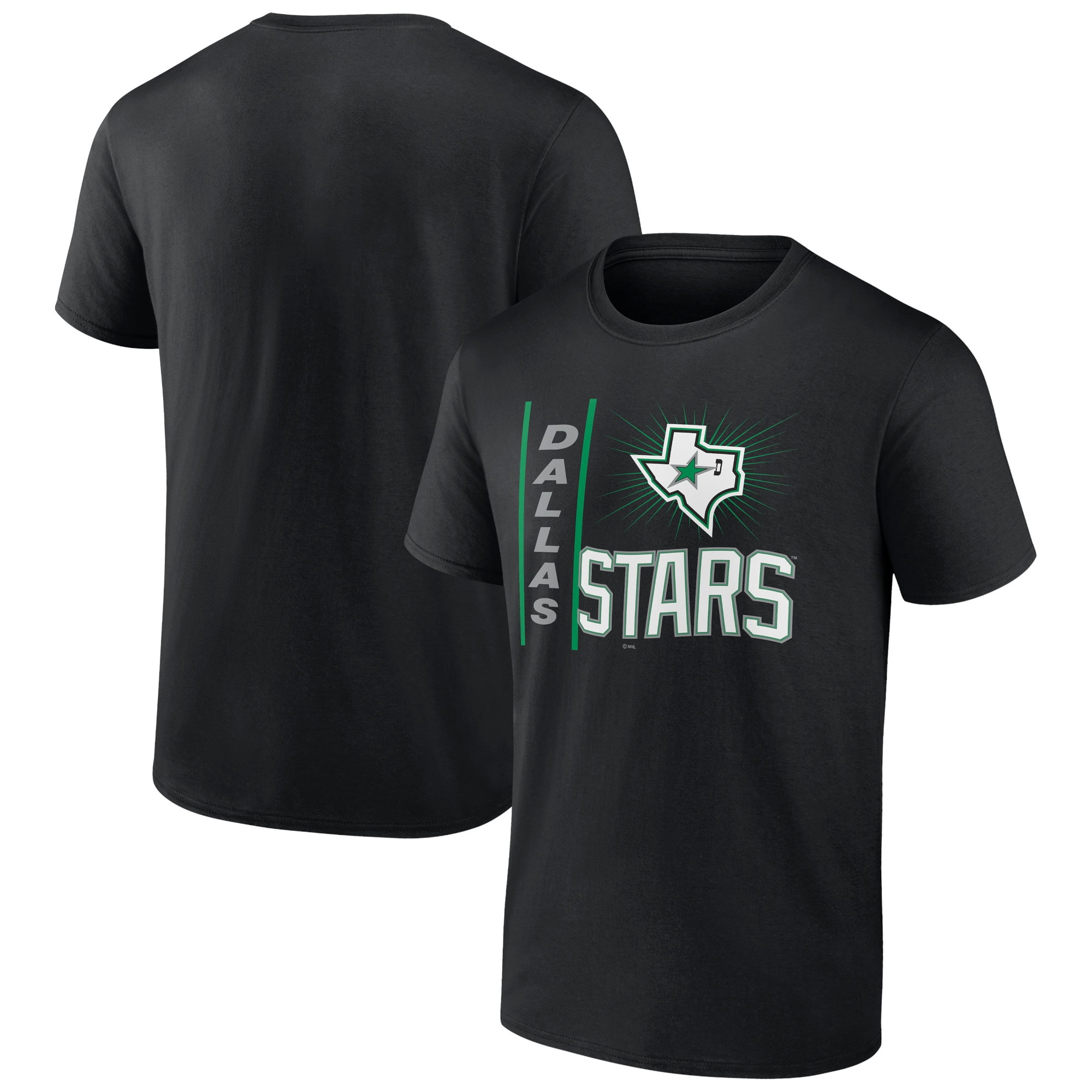 Fanatics Men's Dallas Stars Logo Attire: Team Jersey Inspired Black T ...