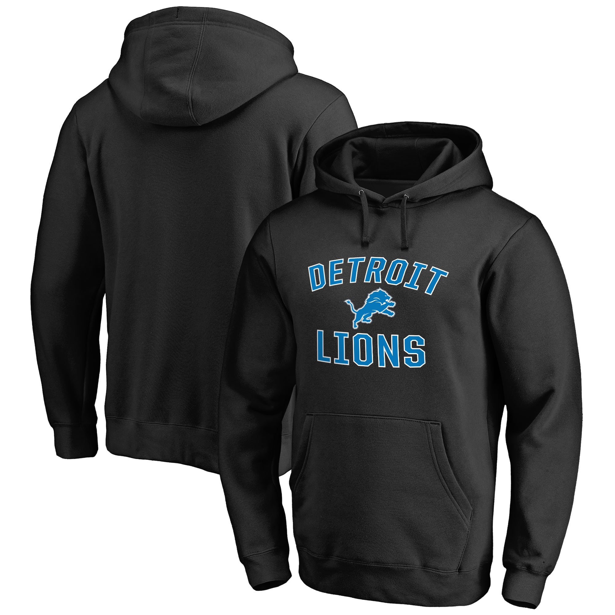 Men's Black Detroit Lions Victory Arch Pullover Hoodie - Walmart.com
