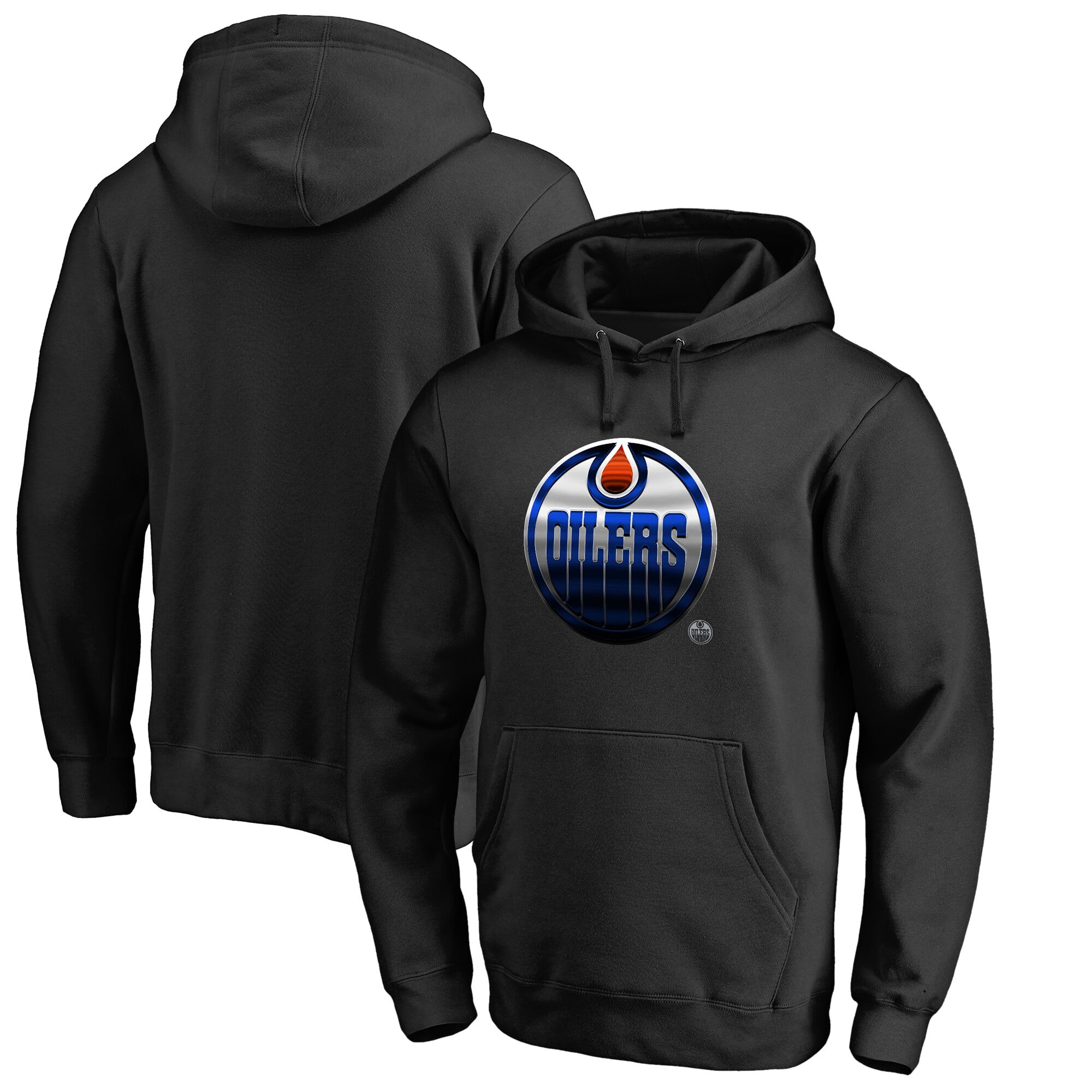 Men's Black Edmonton Oilers Midnight Mascot Pullover Hoodie - Walmart.com