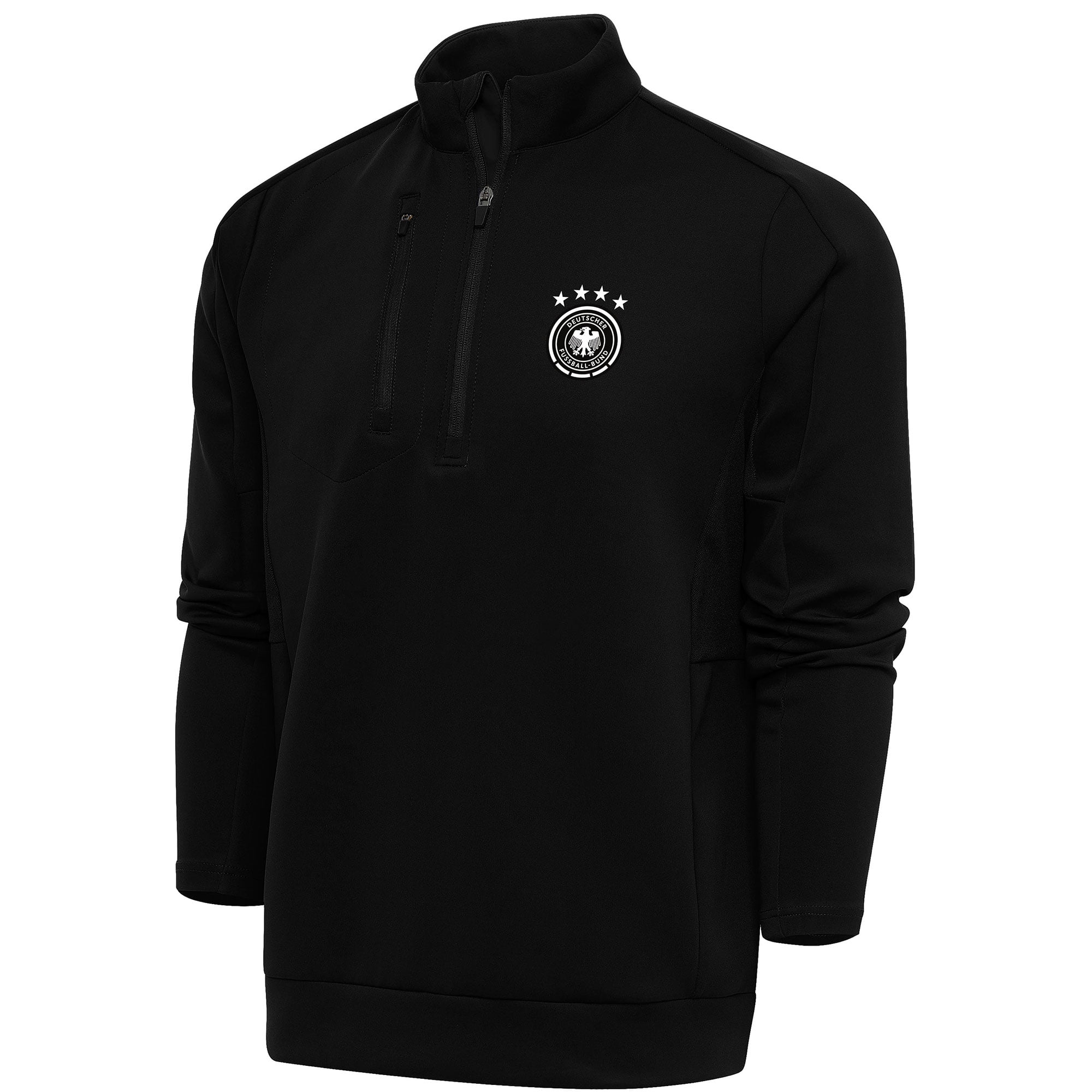 Men's Black Germany National Team Genesis Quarter-Zip Pullover ...
