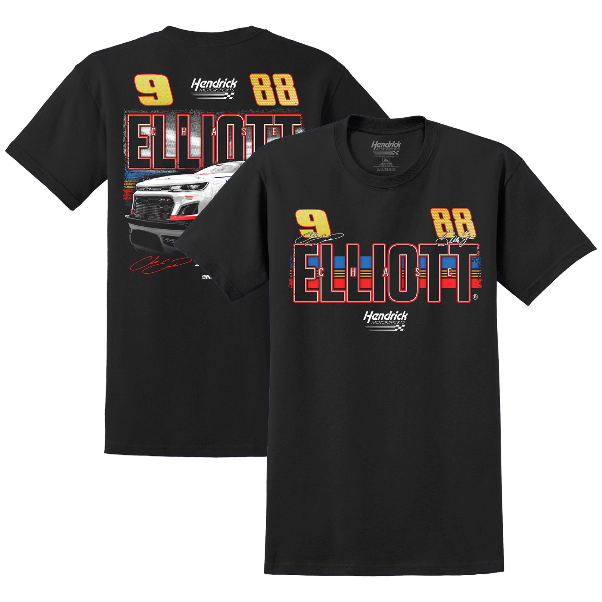 Men's Black Hendrick Motorsports Unifirst/National Guard Car T-Shirt ...