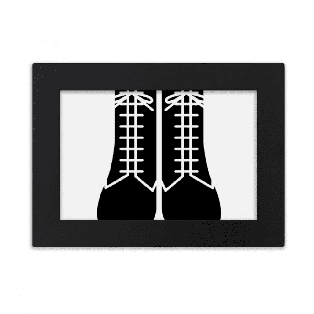 Men's Black High Boots Pattern Outline Desktop Photo Frame Ornaments ...
