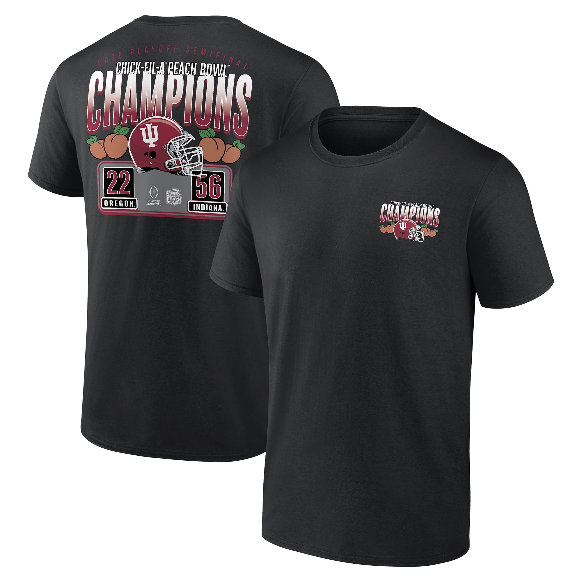 Men's Black Indiana Hoosiers College Football Playoff 2026 Peach Bowl ...