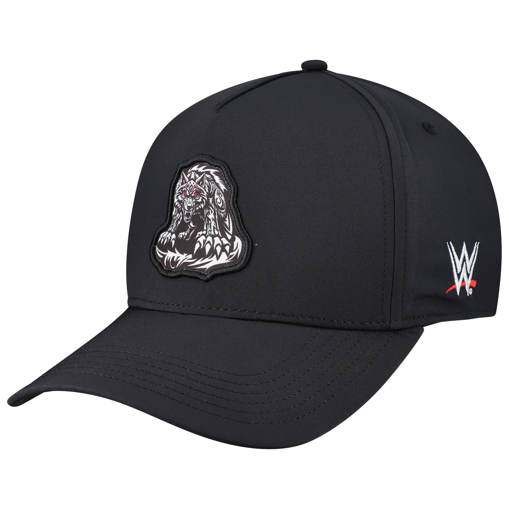 Men's Black Jacob Fatu Wolf Logo Printed Poly Patch Caddy Snapback Hat ...
