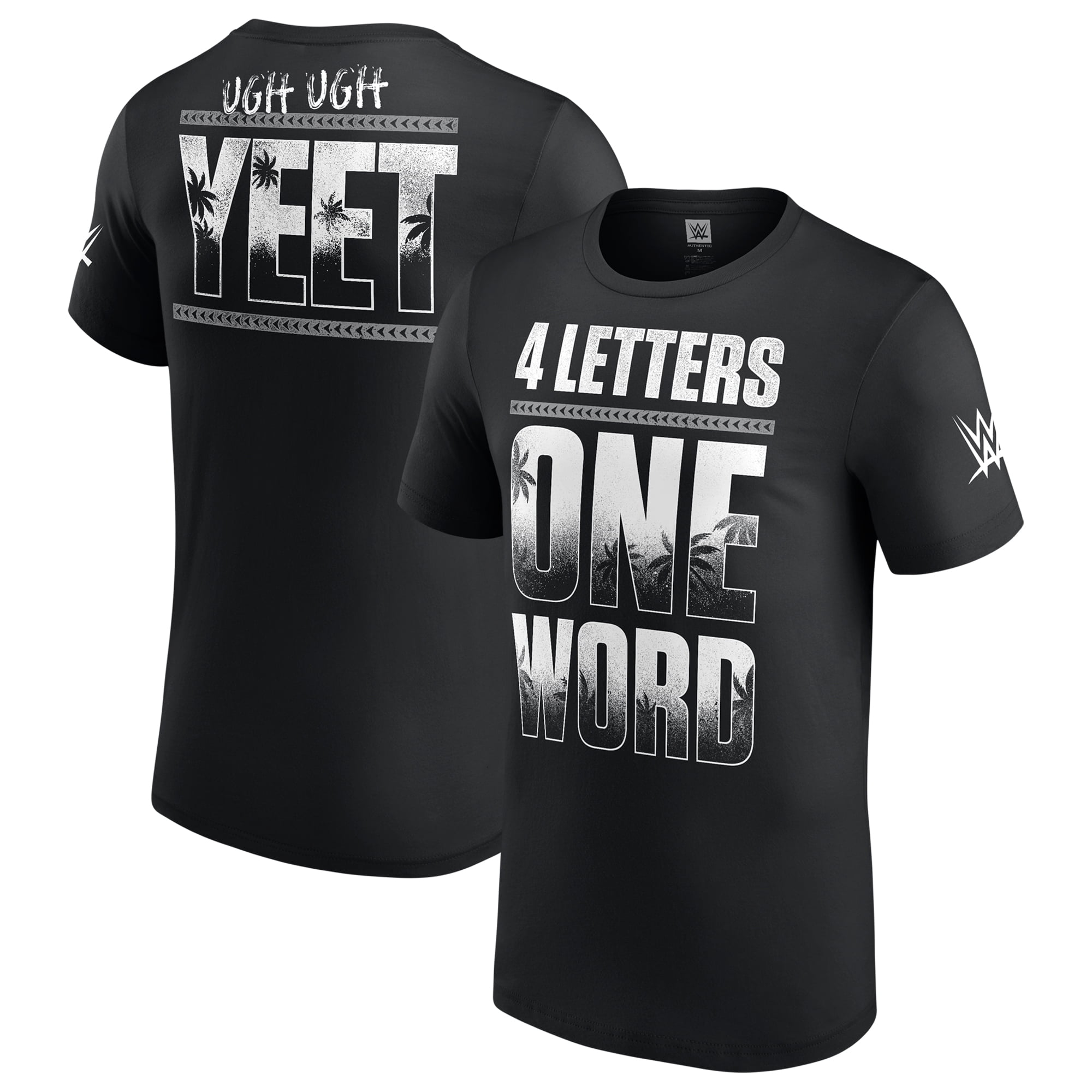 Men's Black Jey Uso Four Letters, One Word T-Shirt - Walmart.com