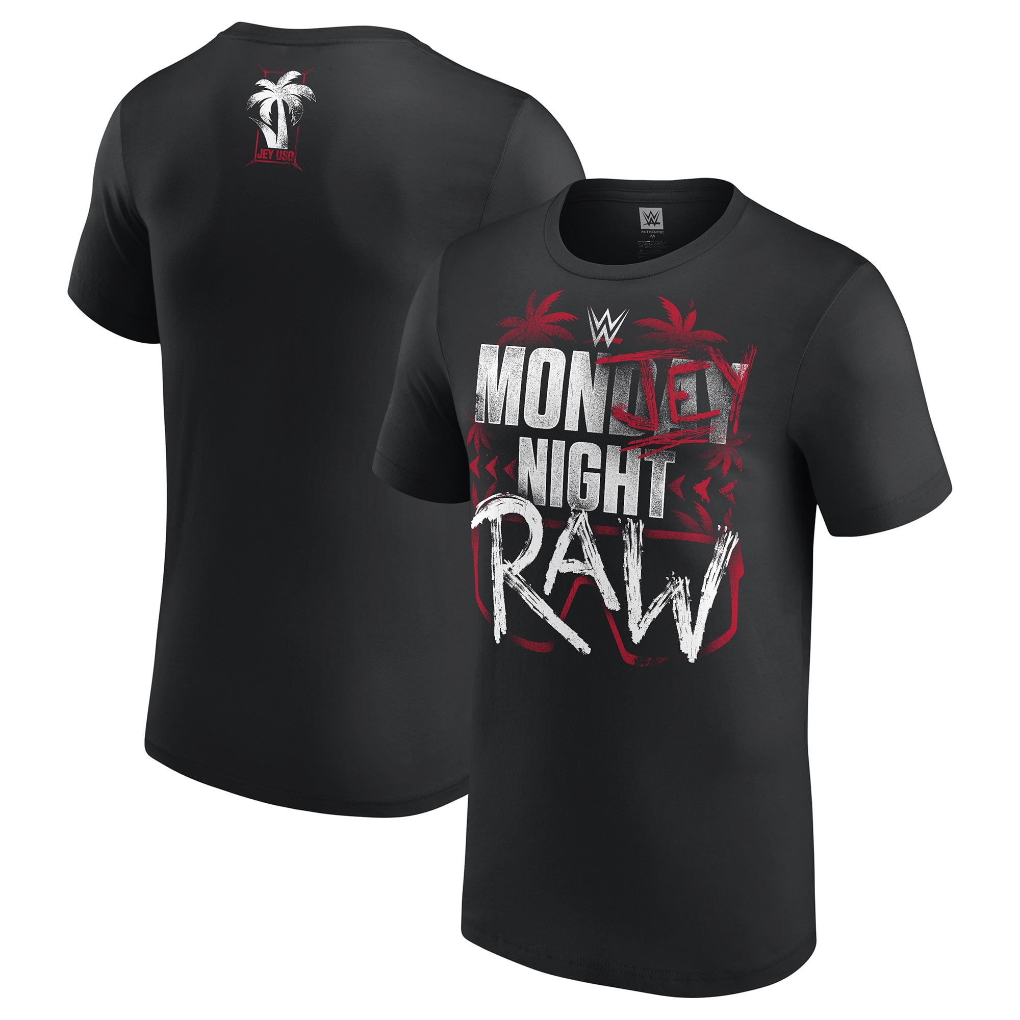 Men's Black Jey Uso Mon-Jey Night RAW T-Shirt - Walmart.com