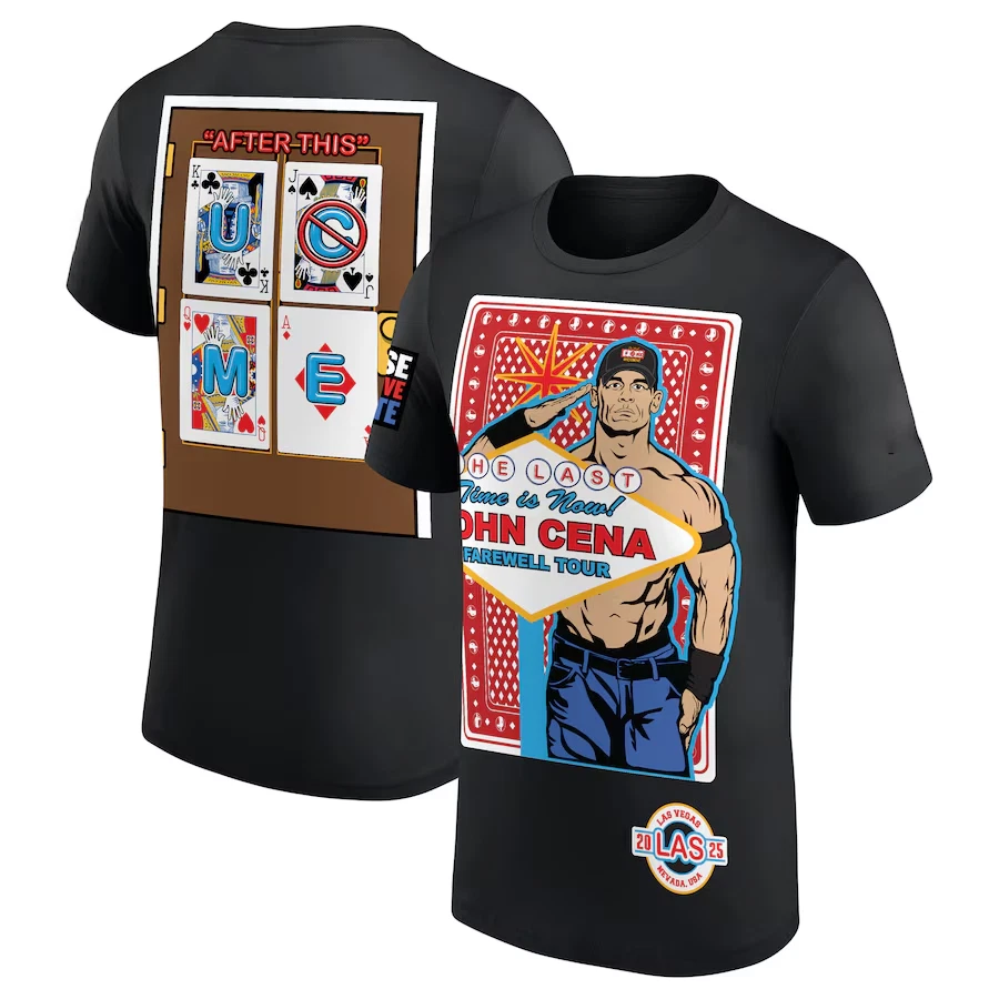 Men's Black John Cena Farewell Tour 2025 Las Vegas T-Shirt - Walmart.com