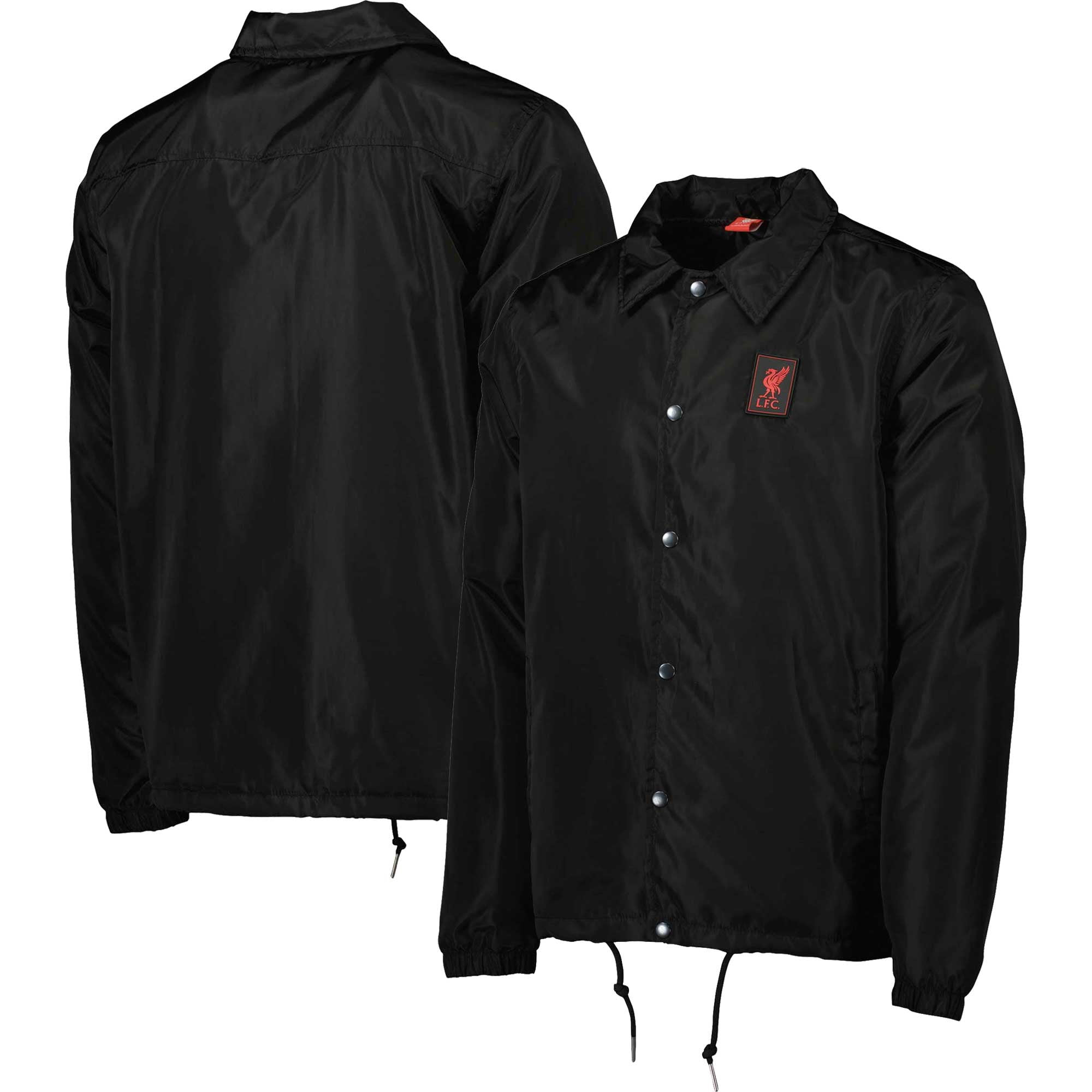 Men's Black Liverpool Coaches Full-Snap Jacket - Walmart.com