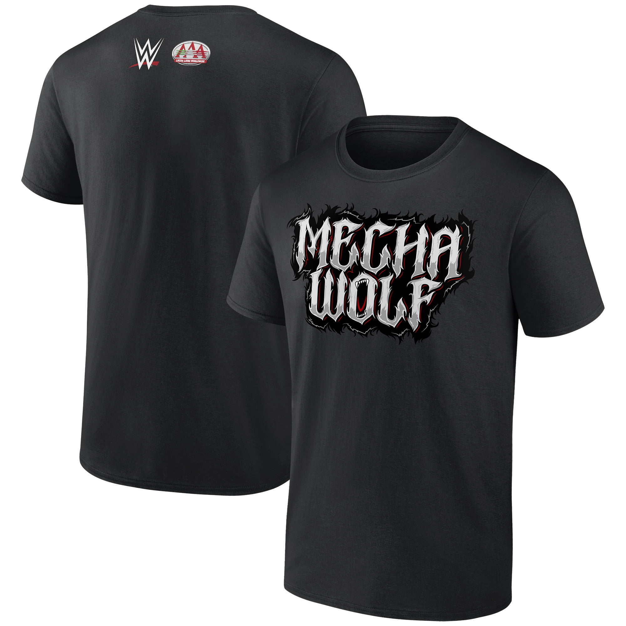 Men's Black Mecha Wolf AAA Superstar T-Shirt - Walmart.com