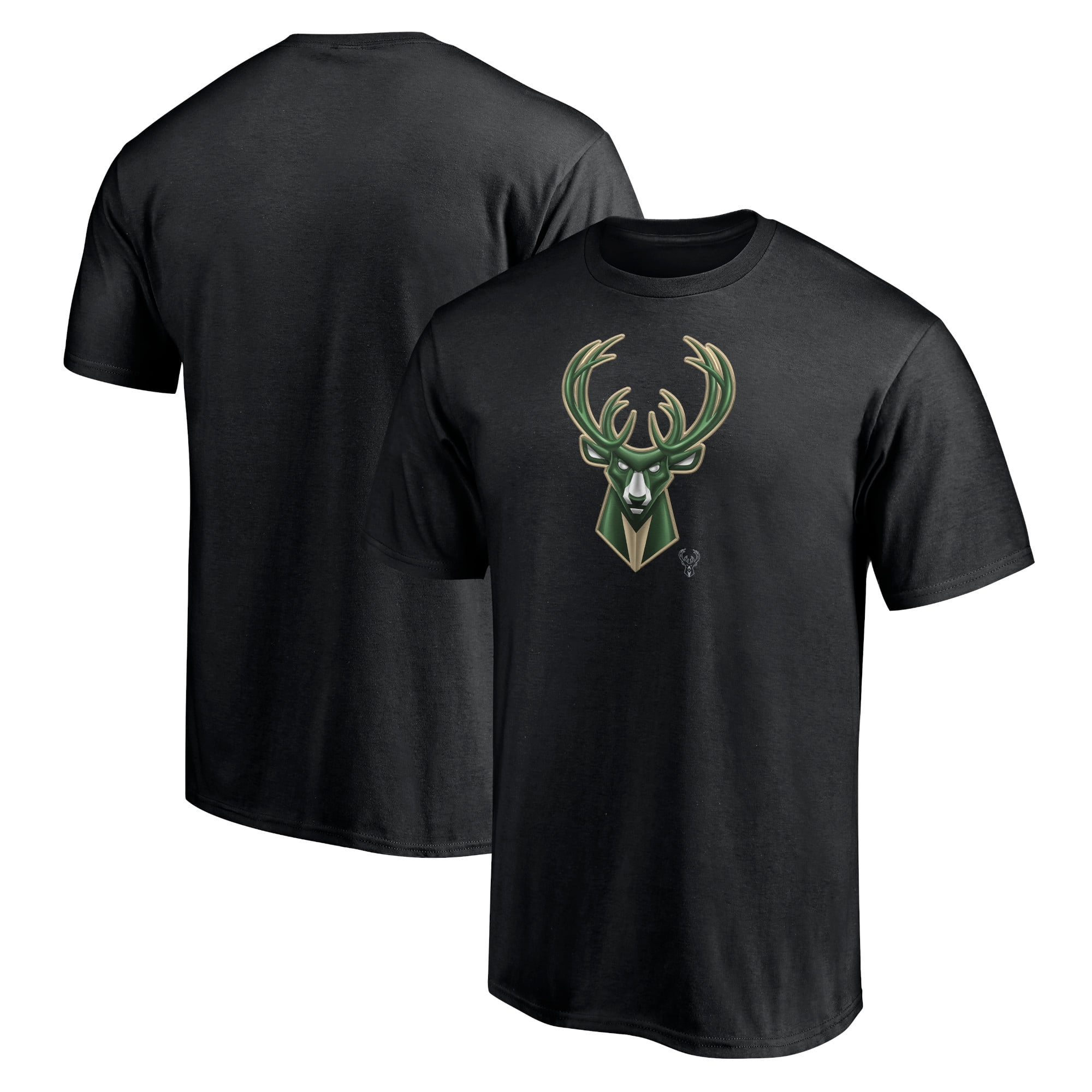 Men's Black Milwaukee Bucks Midnight Mascot T-Shirt - Walmart.com