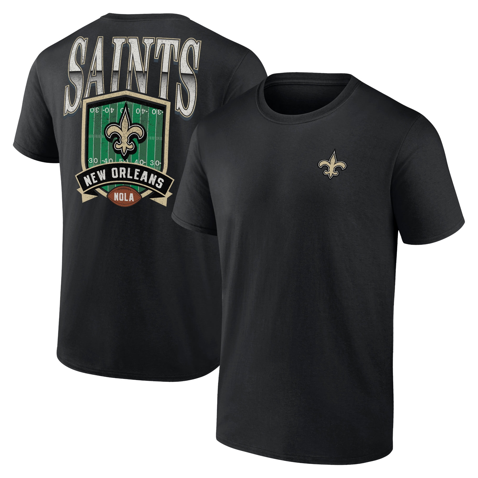 Men's Black New Orleans Saints Full Range T-Shirt - Walmart.com