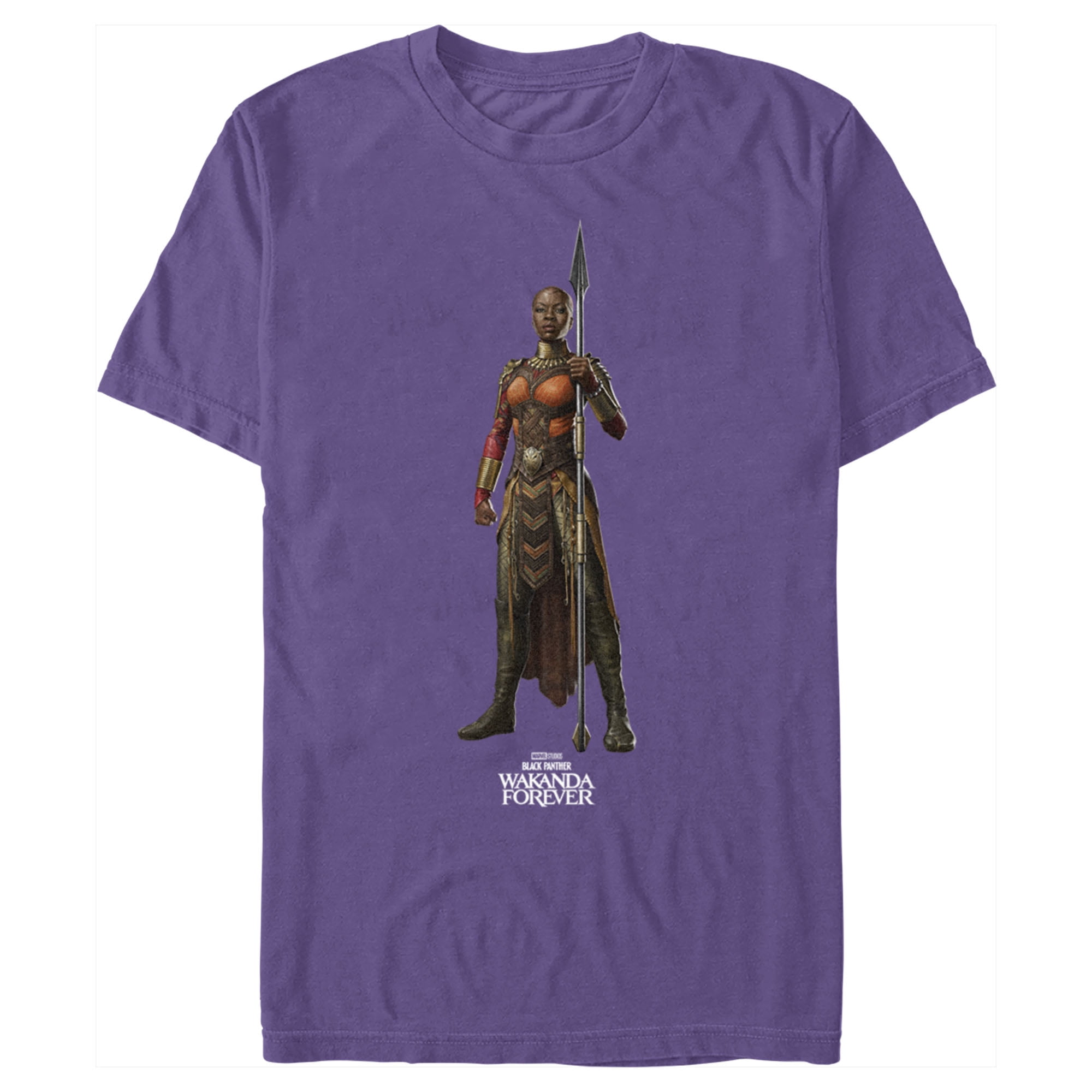 Men's Black Panther: Wakanda Forever Okoye Standing Tall Graphic Tee Purple Medium - Walmart.com