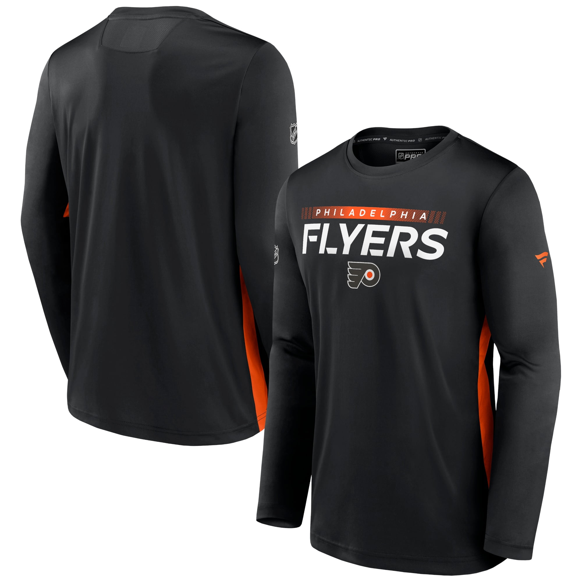 Men's Black Philadelphia Flyers Authentic Pro Rink Performance Long ...