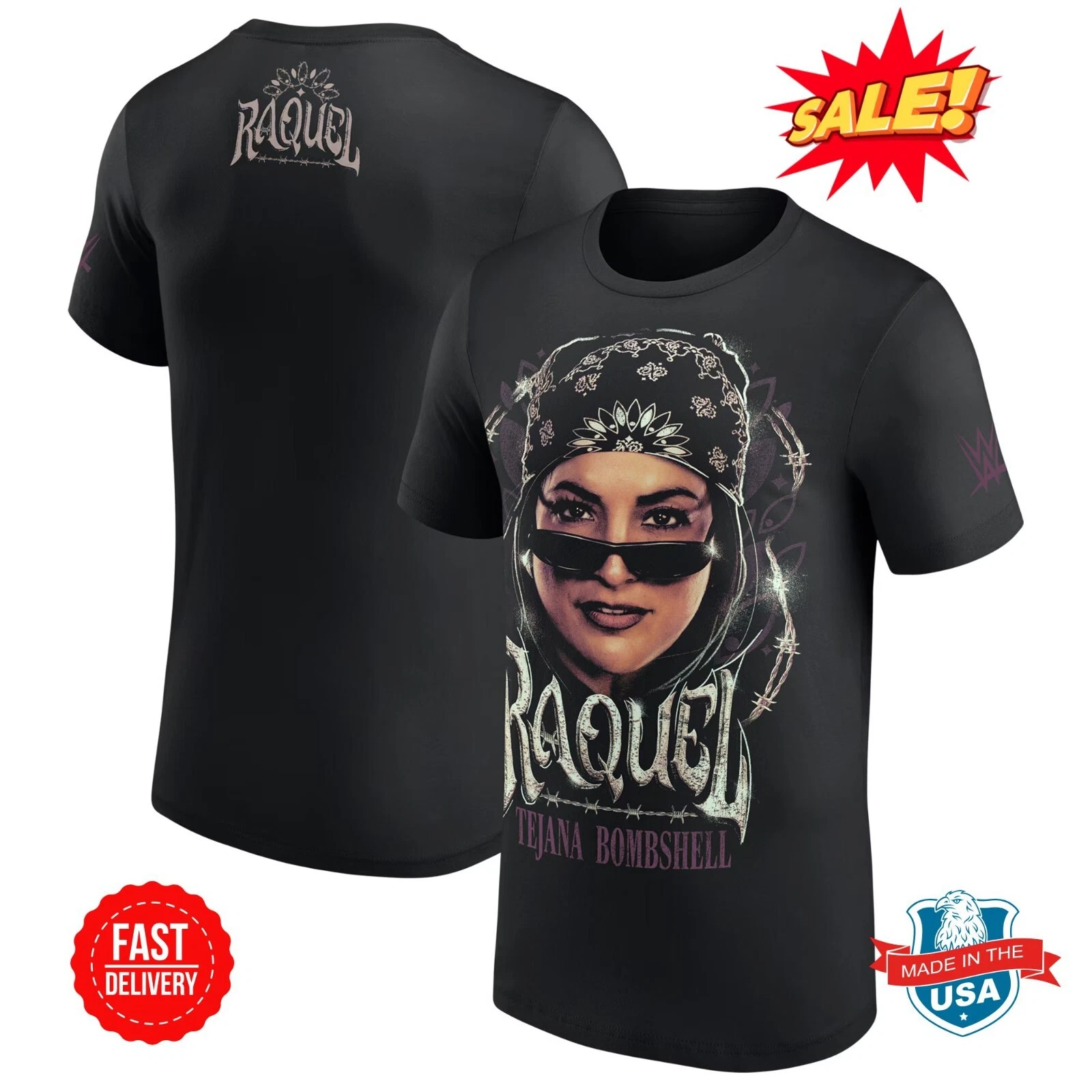 Men's Black Raquel Rodriguez Portrait Reprint 2025 3D T-Shirt - Walmart.com