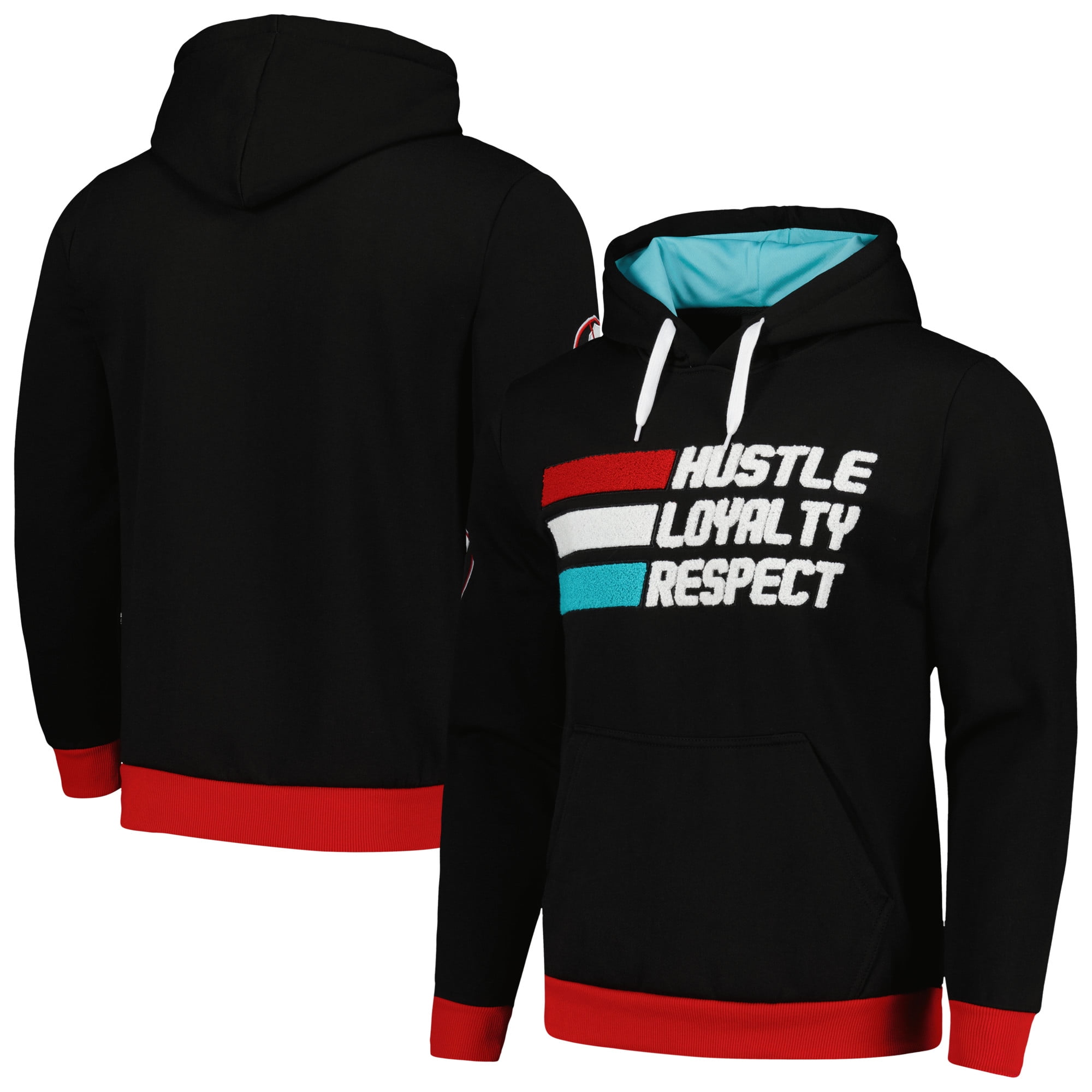 Men's Black/Red John Cena Chenille Pullover Hoodie - Walmart.com