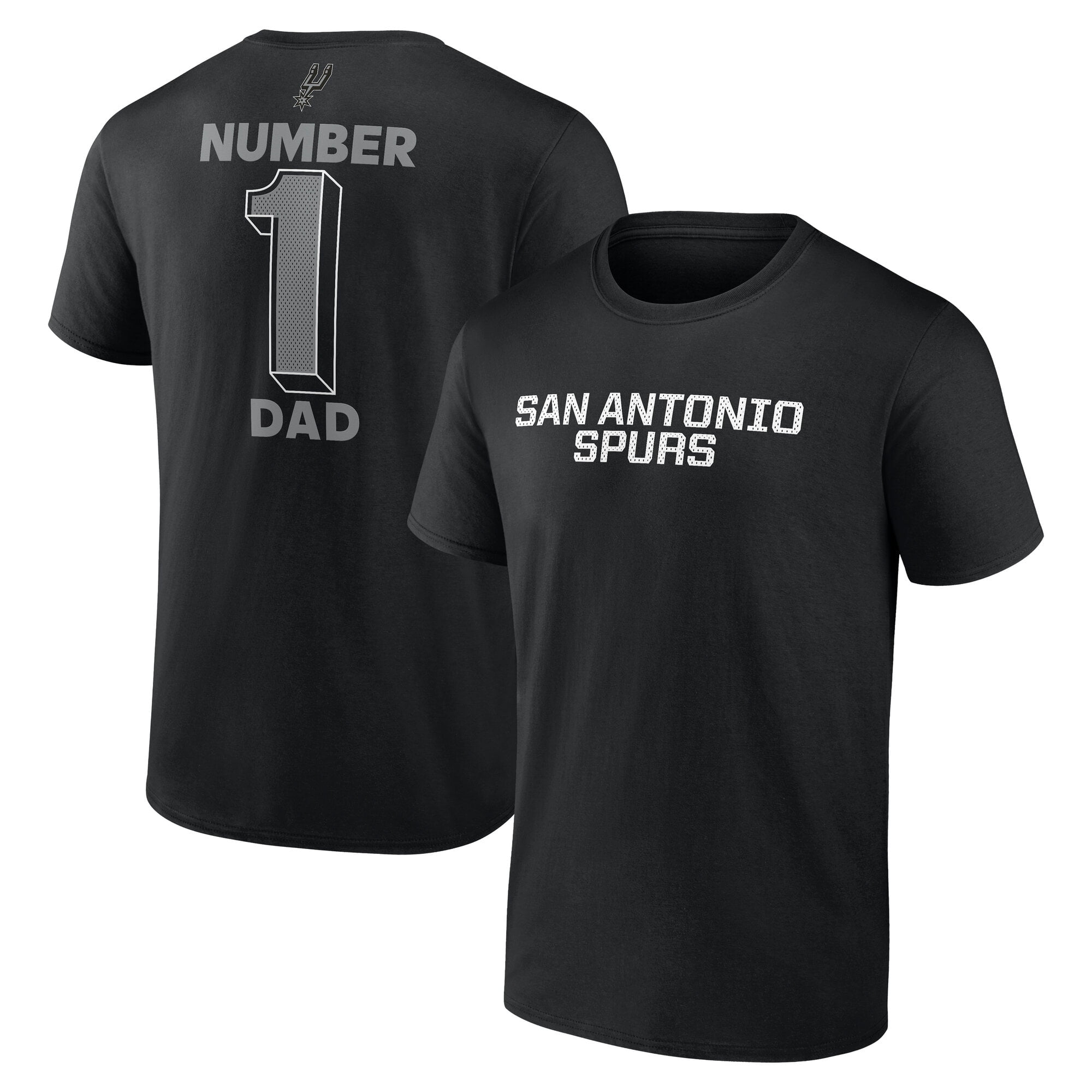 Men's Black San Antonio Spurs #1 Dad Jersey T-Shirt - Walmart.com