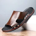 Men's Black Sandals with Metal Studs, Open-Toe Non-Slip Comfort Casual ...