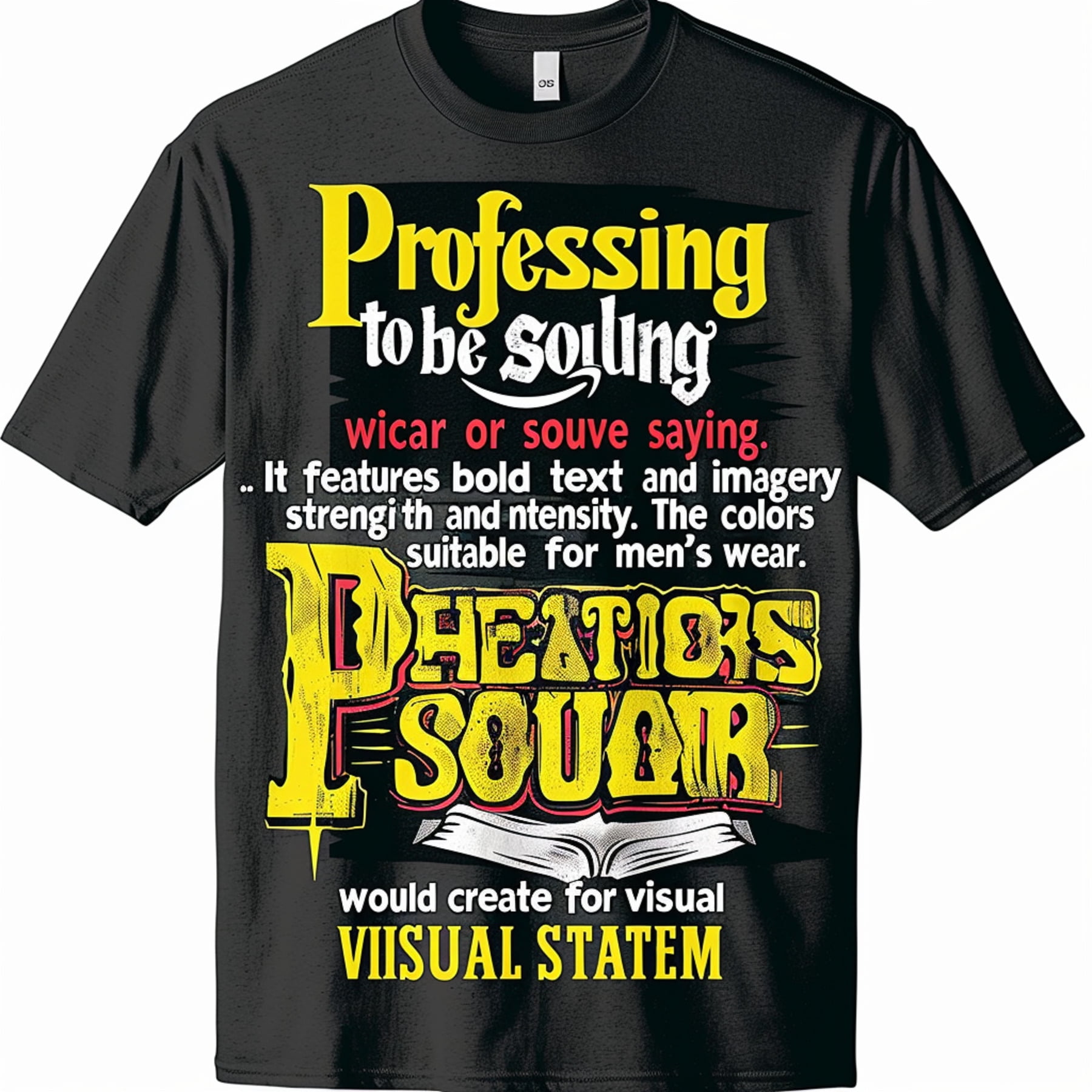 Men's Black T Shirt: Bold design featuring a pastor as a hardrock ...