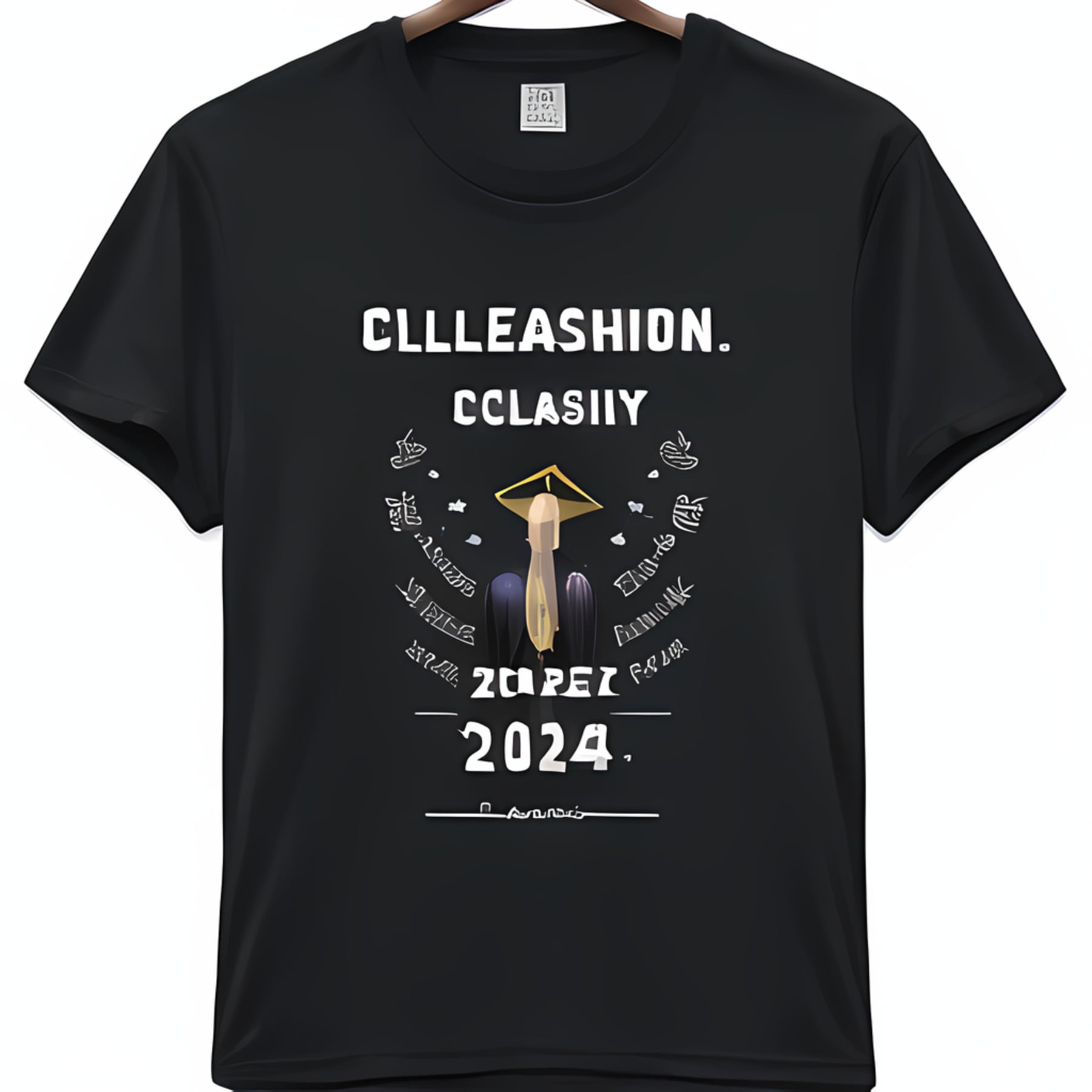 Men's Black T-Shirt with 'BLogeneous' Design SubText 'Blurry Flying ...