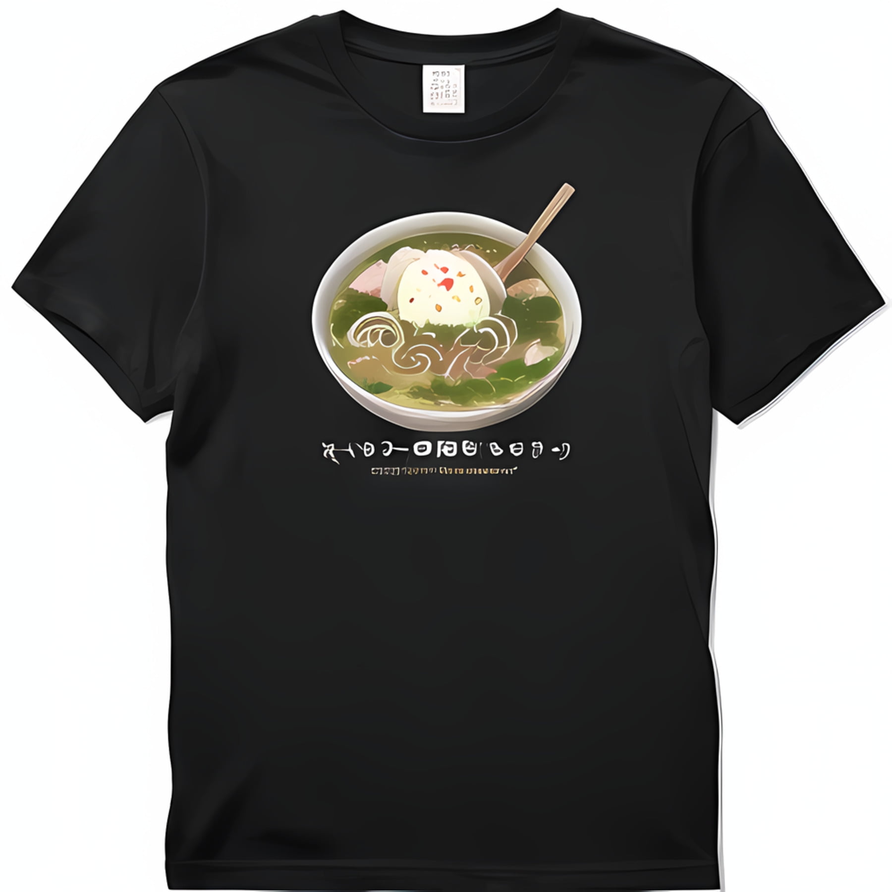 Men's Black T-Shirt with Bold Angel Design Heroic Theme and WhiteText ...