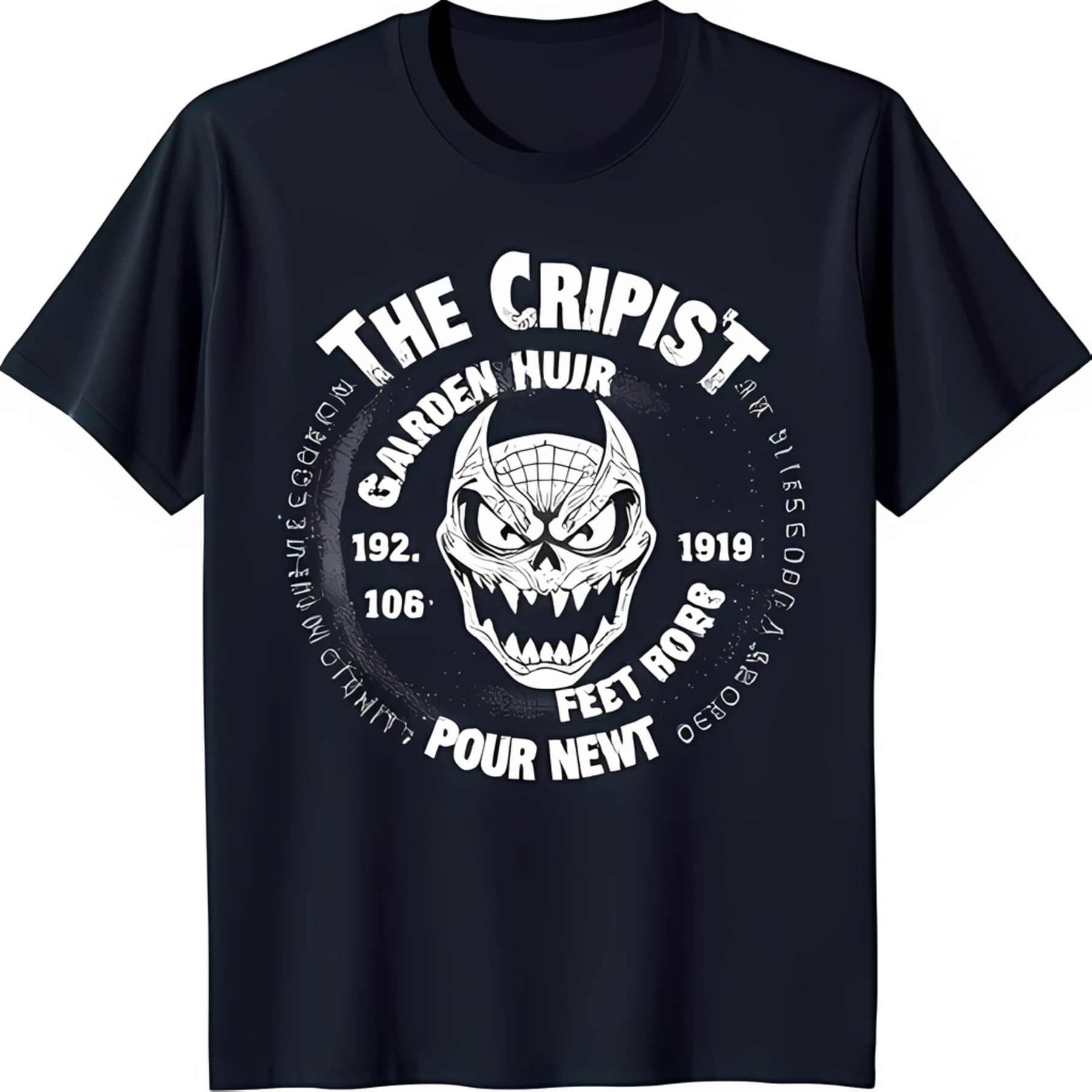 Men's Black T-Shirt with Graphic & 'The Crips' Text Design - Walmart.com