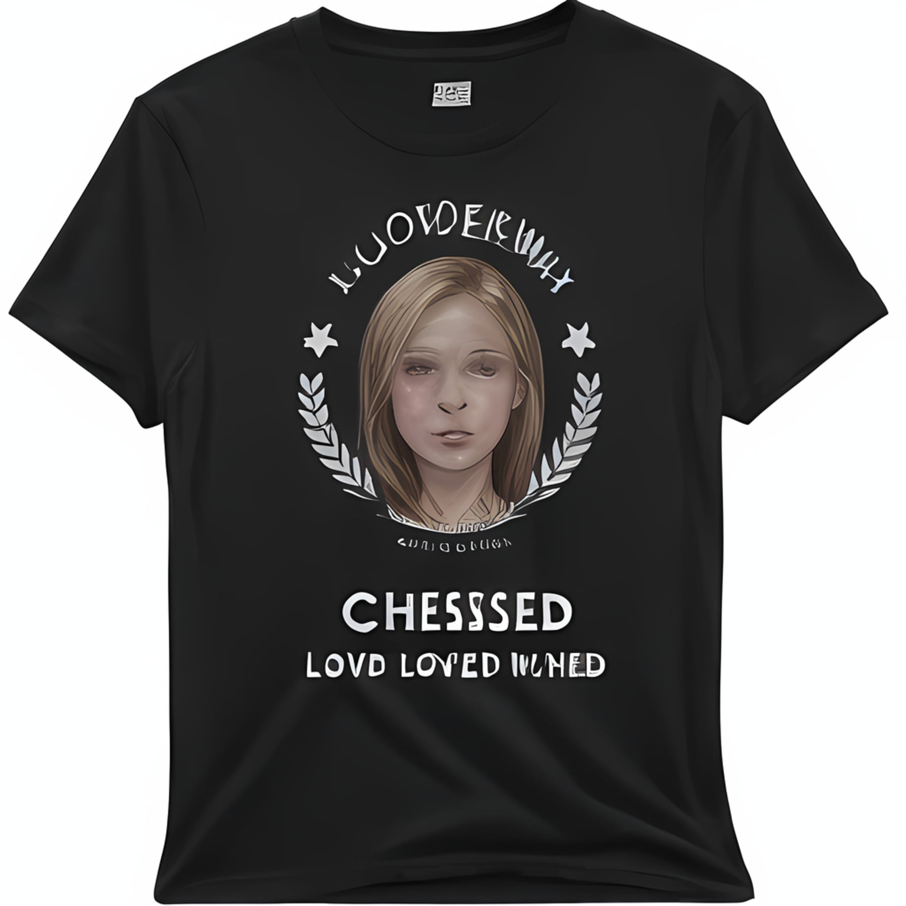 Men's Black T-Shirt with 'SLSl Persevering' and Ancient Runes Design ...