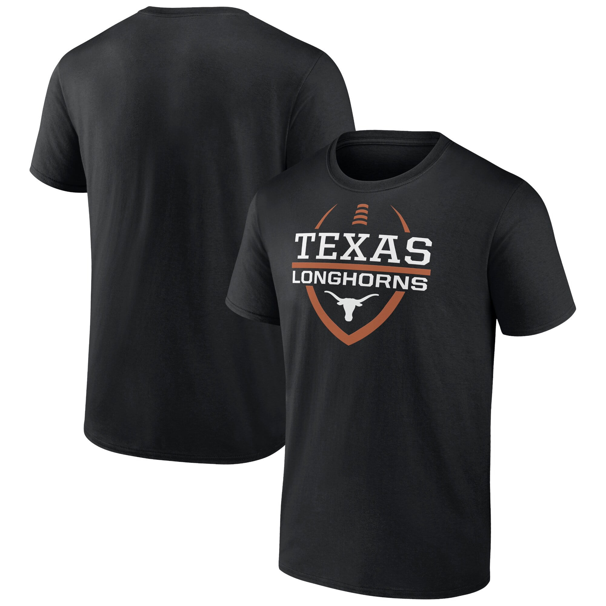 Men's Black Texas Longhorns Football Fan T-Shirt - Walmart.com