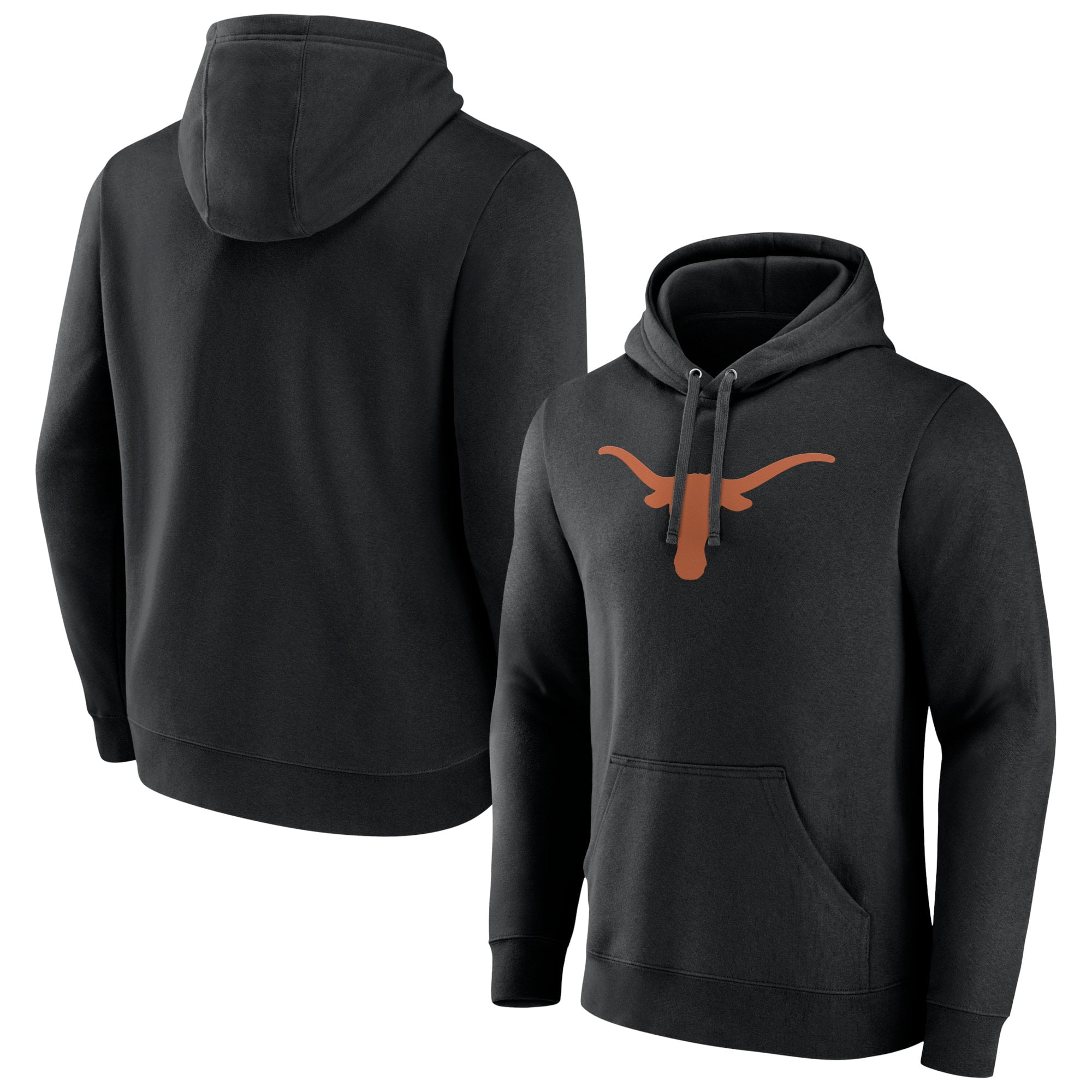Men's Black Texas Longhorns Logo Pullover Hoodie - Walmart.com