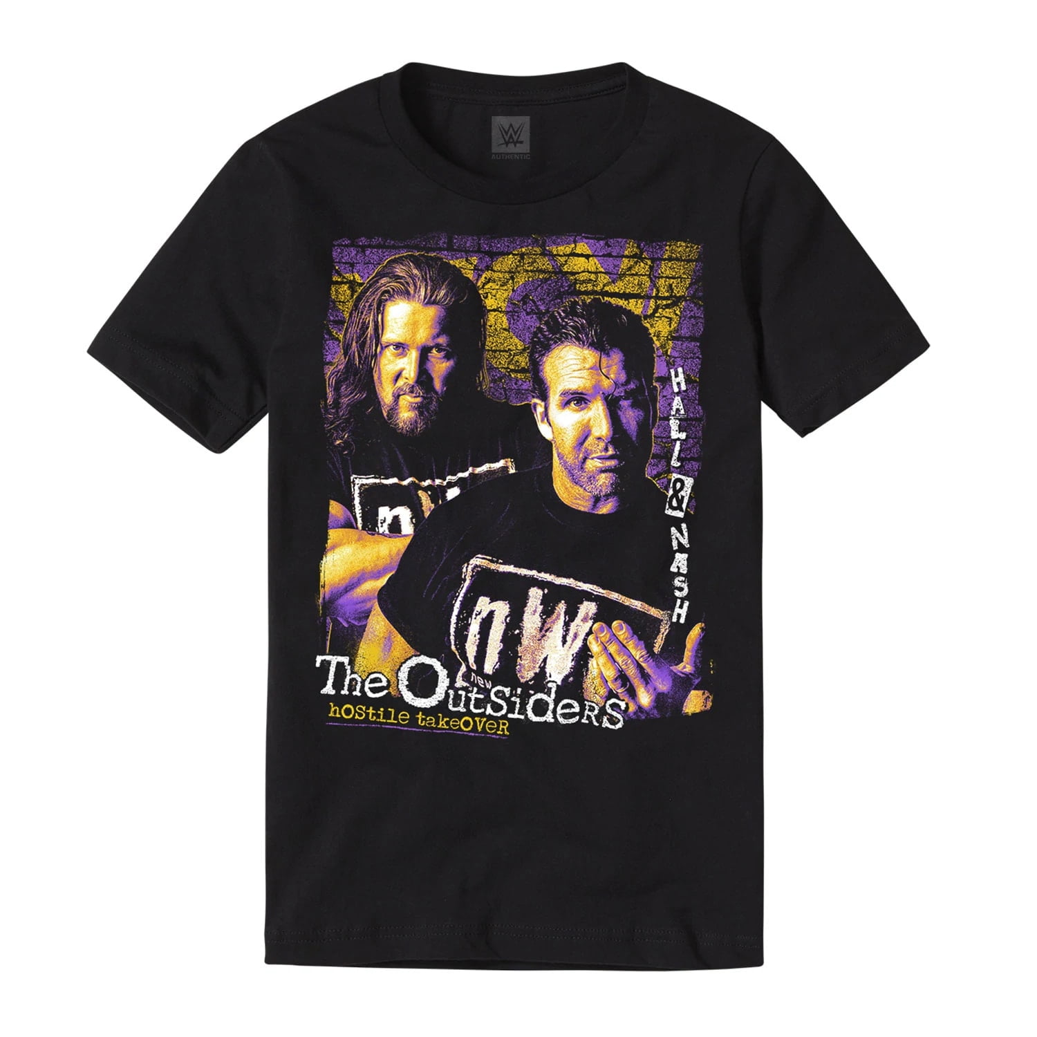 Men's Black The Outsiders Retro Hostile Takeover T-Shirt - Walmart.com