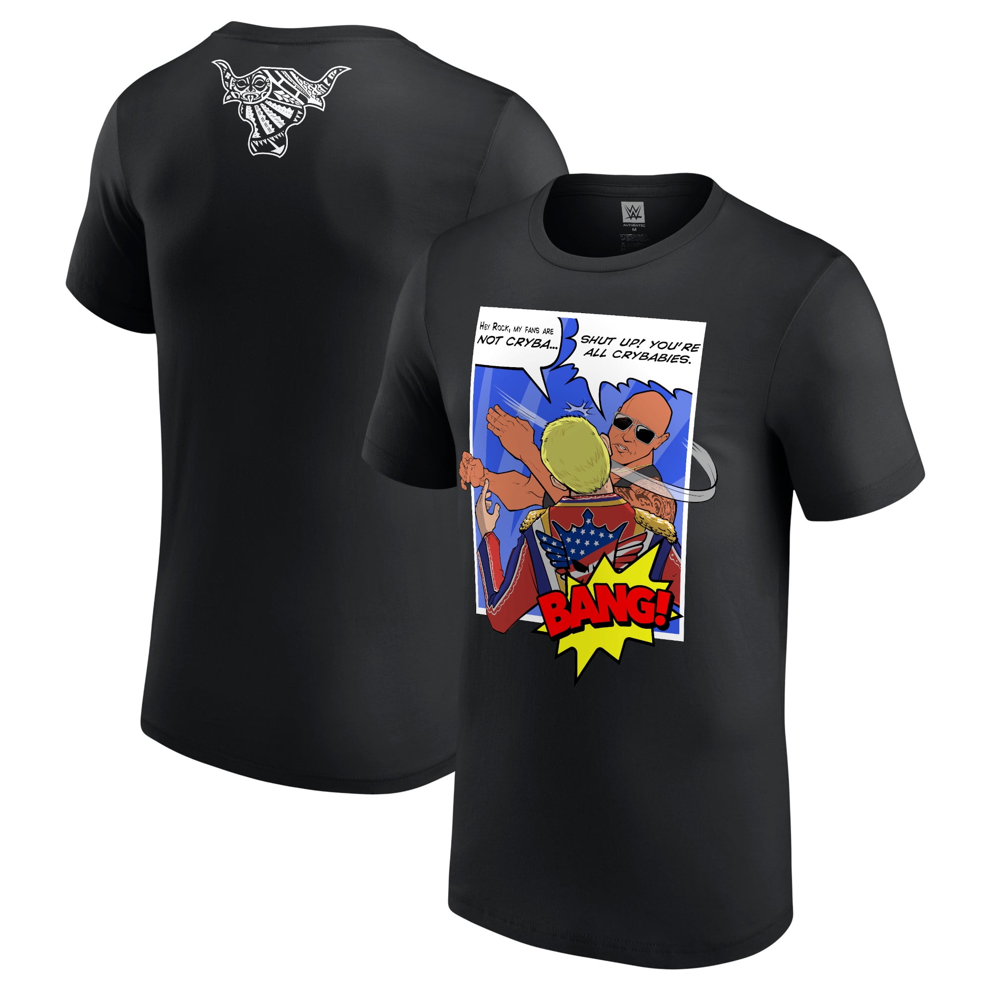 Men's Black The Rock Slap T-Shirt - Walmart.com